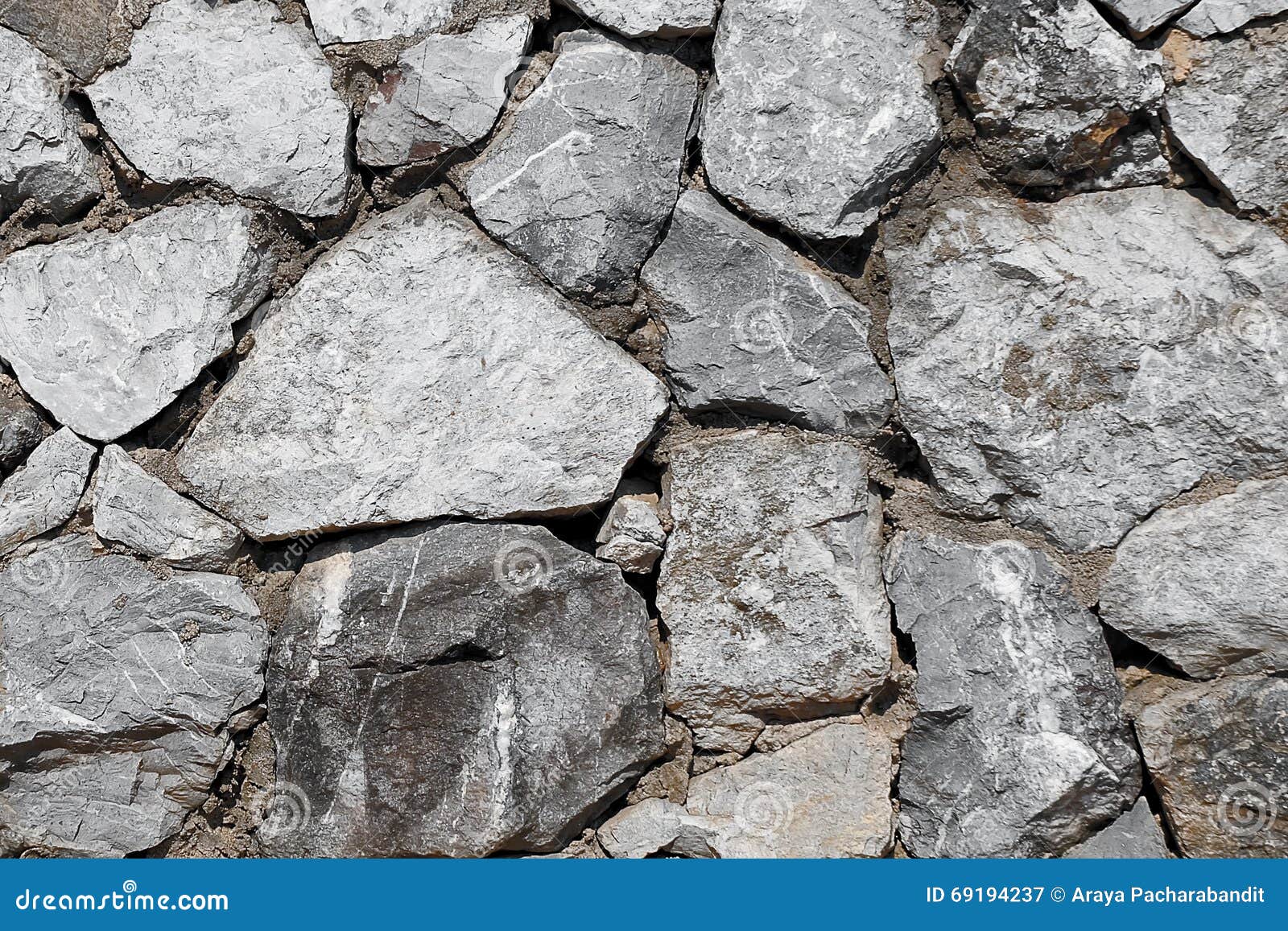 Horizontal Texture of the Asymmetrical Stone Wall Stock Image - Image ...