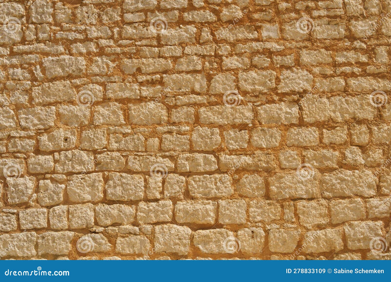 Horizontal Texture of an Old Wall Made of Rubble Stone, Brown Sandstone ...