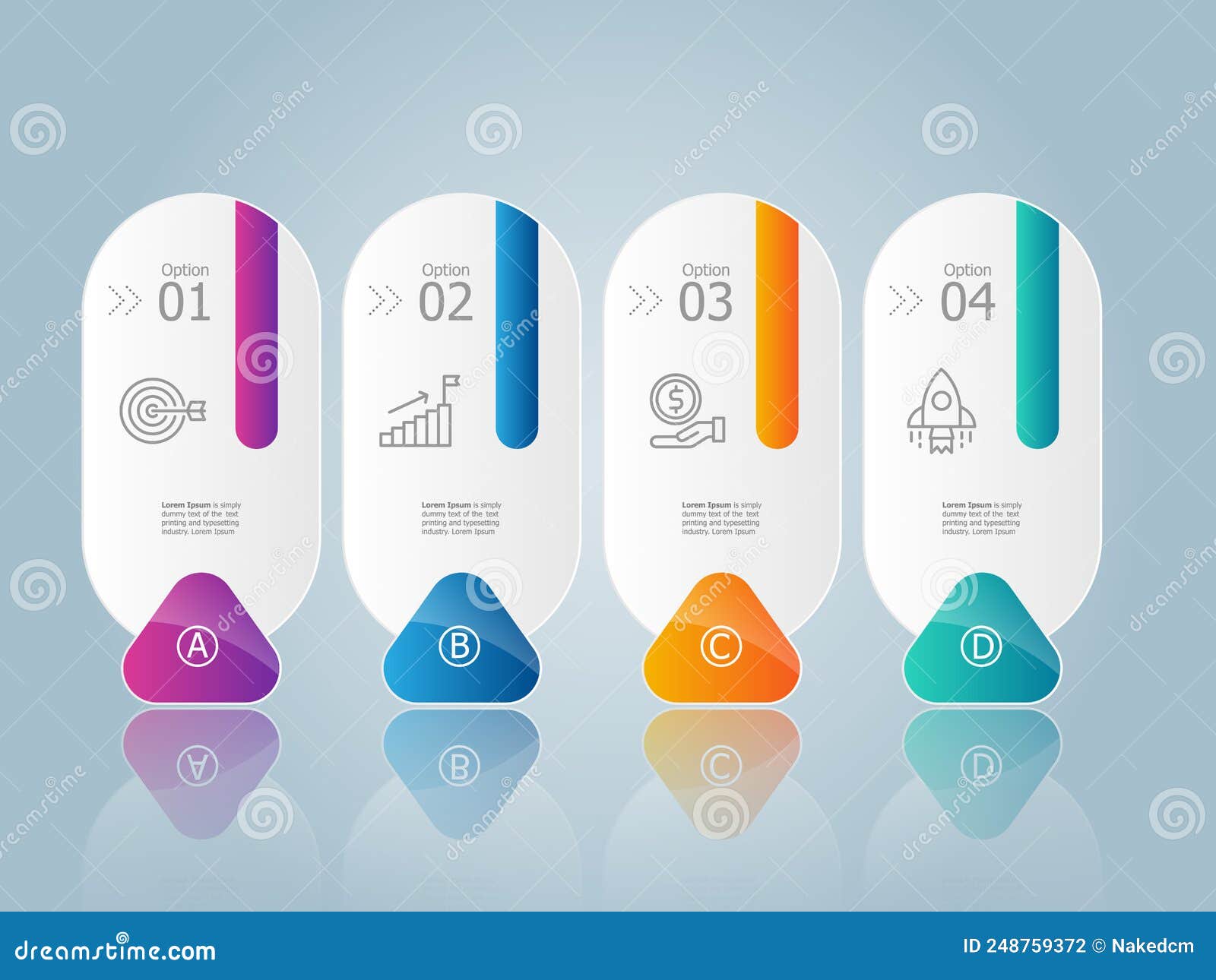 Horizontal Timeline Infographics Element Presentation Report with ...