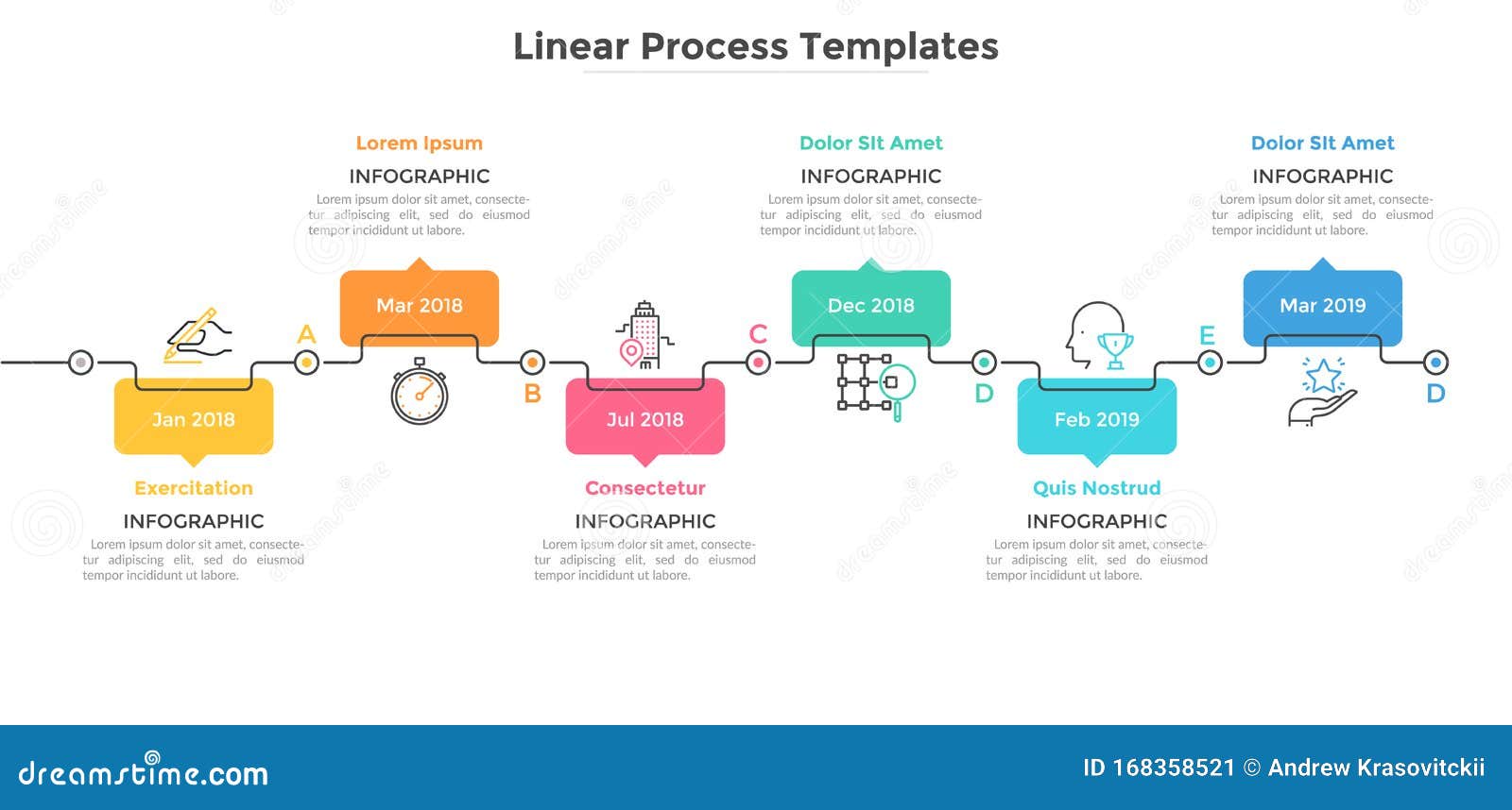 Modern Infographic Template Stock Vector - Illustration of progress ...