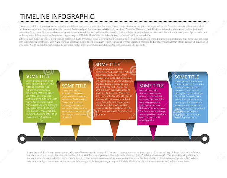Horizontal Timeline Template Stock Vector - Illustration of month ...
