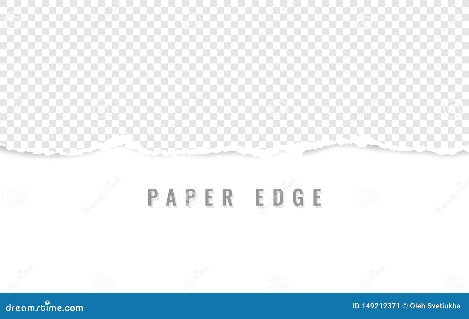 Horizontal Torn Paper Edge. Ripped Squared Horizontal White Paper ...