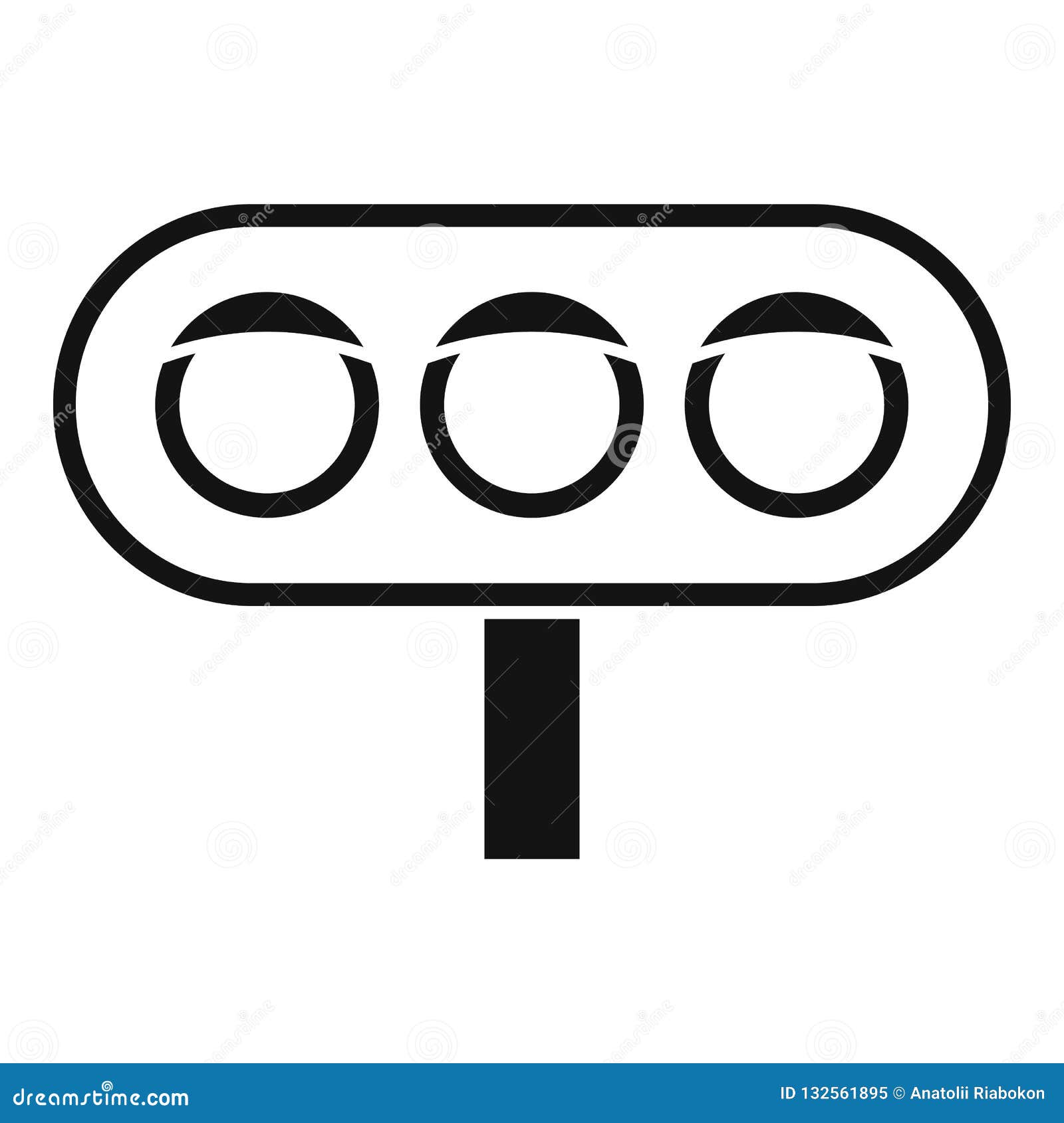 Horizontal Traffic Lights Icon, Simple Style Stock Vector ...