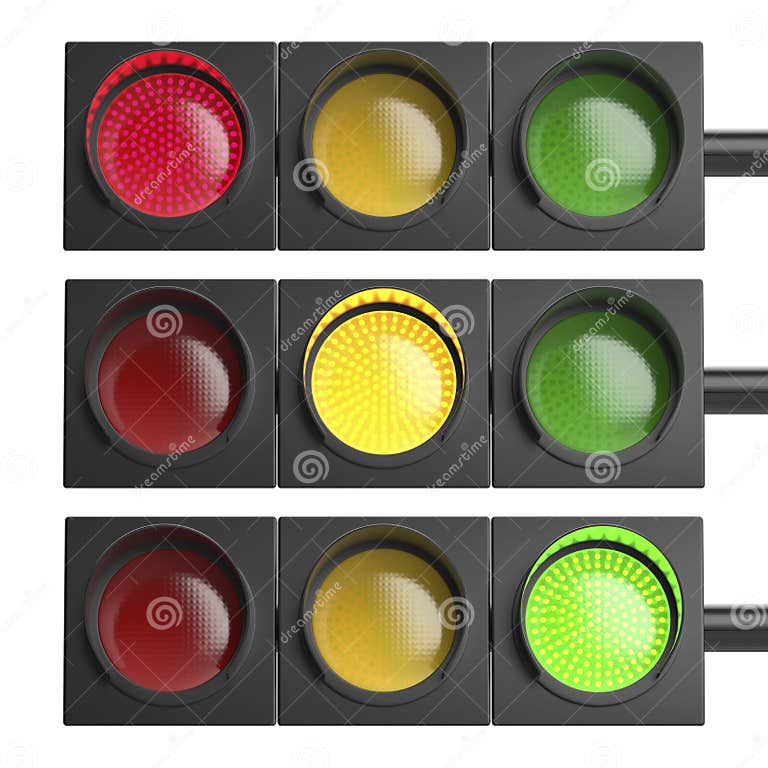 Horizontal traffic lights stock image. Illustration of sign - 242020219