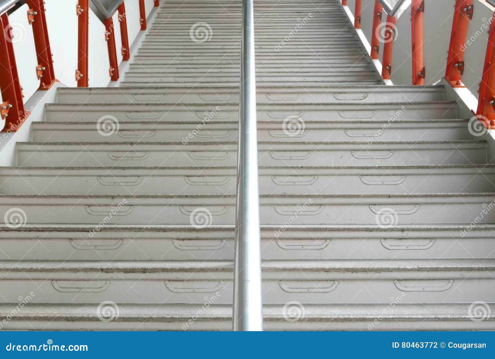 Horizontal Up and Down Staircase in Station Building Stock Photo ...
