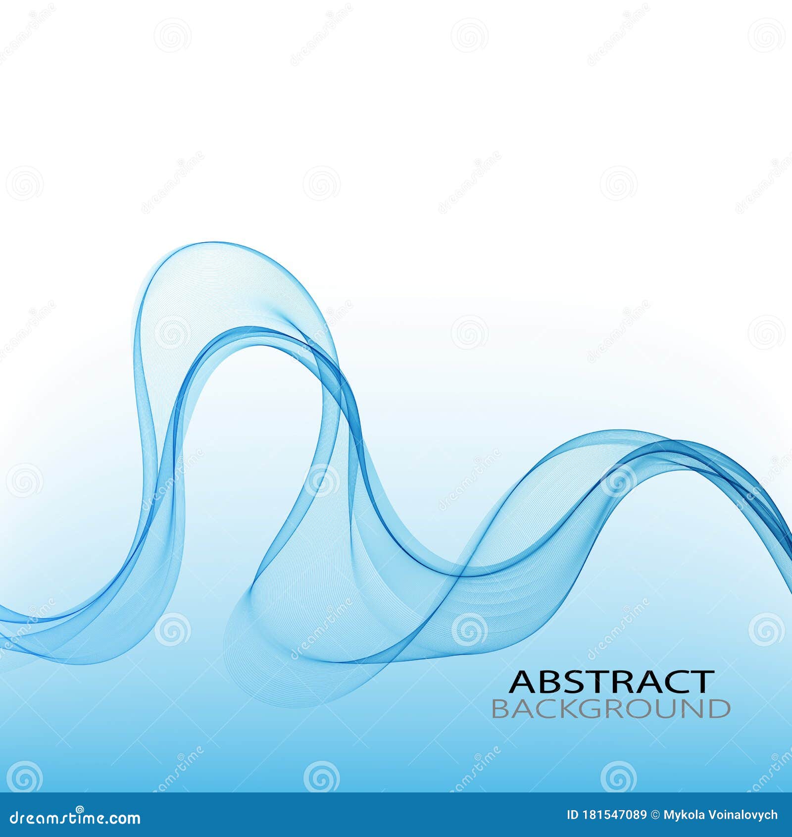 Horizontal Vector Blue Wave. Design Element, Brochure Template Stock ...
