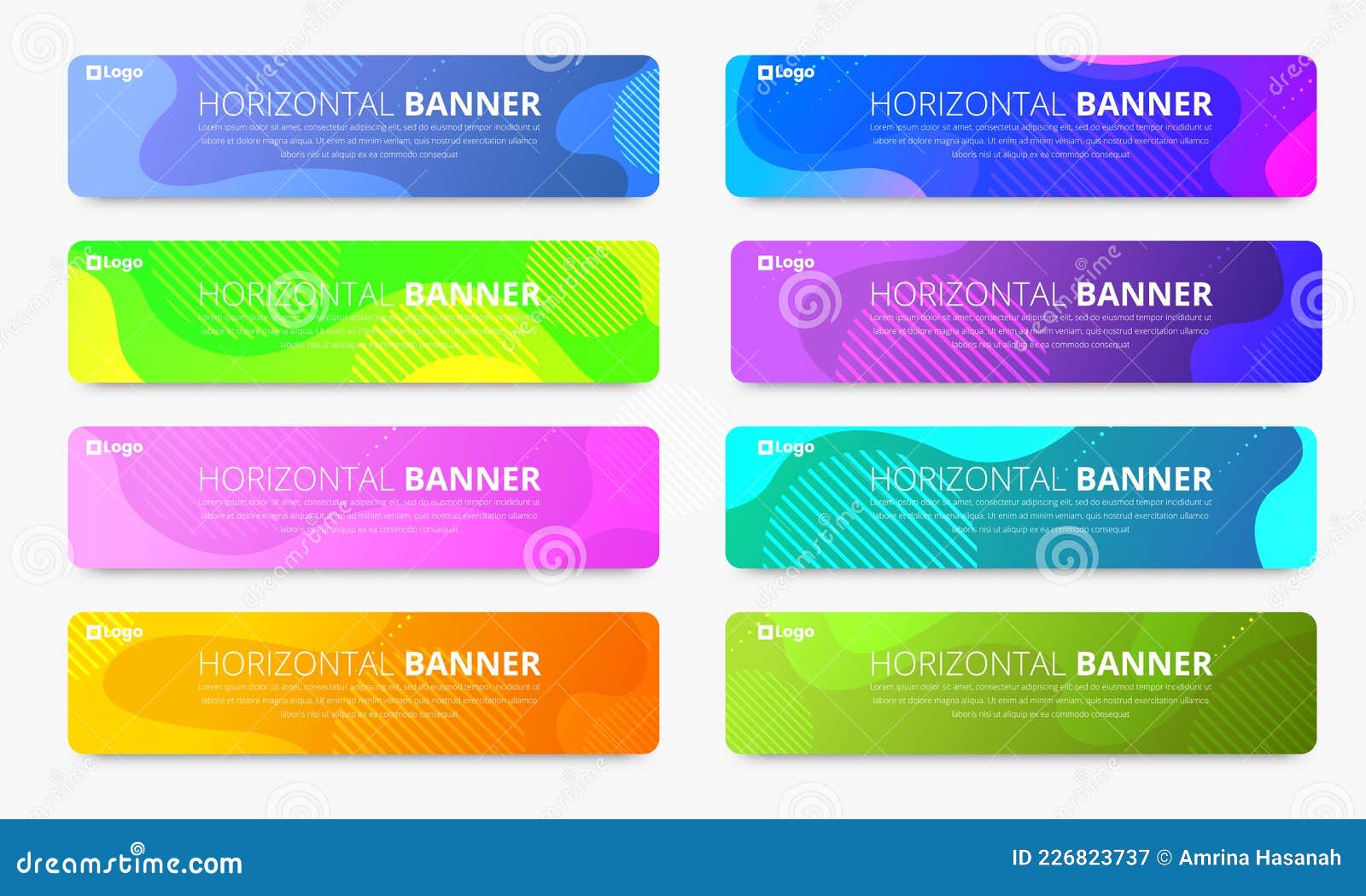 Horizontal Vector Colorful Background with Copy Space Stock Vector ...
