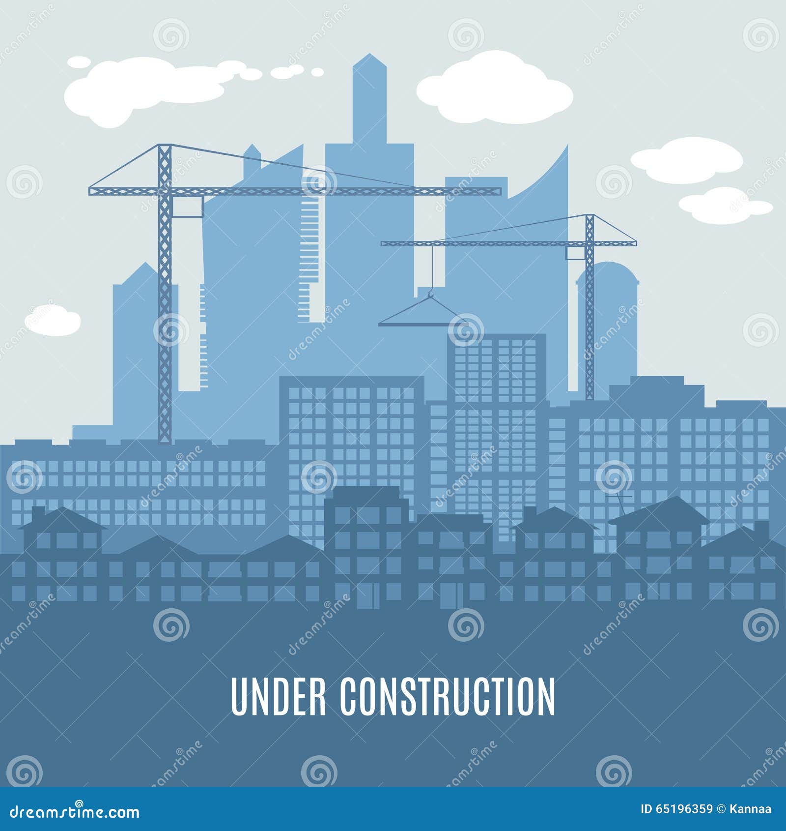 Horizontal Vector Illustration of City Under Stock Vector ...