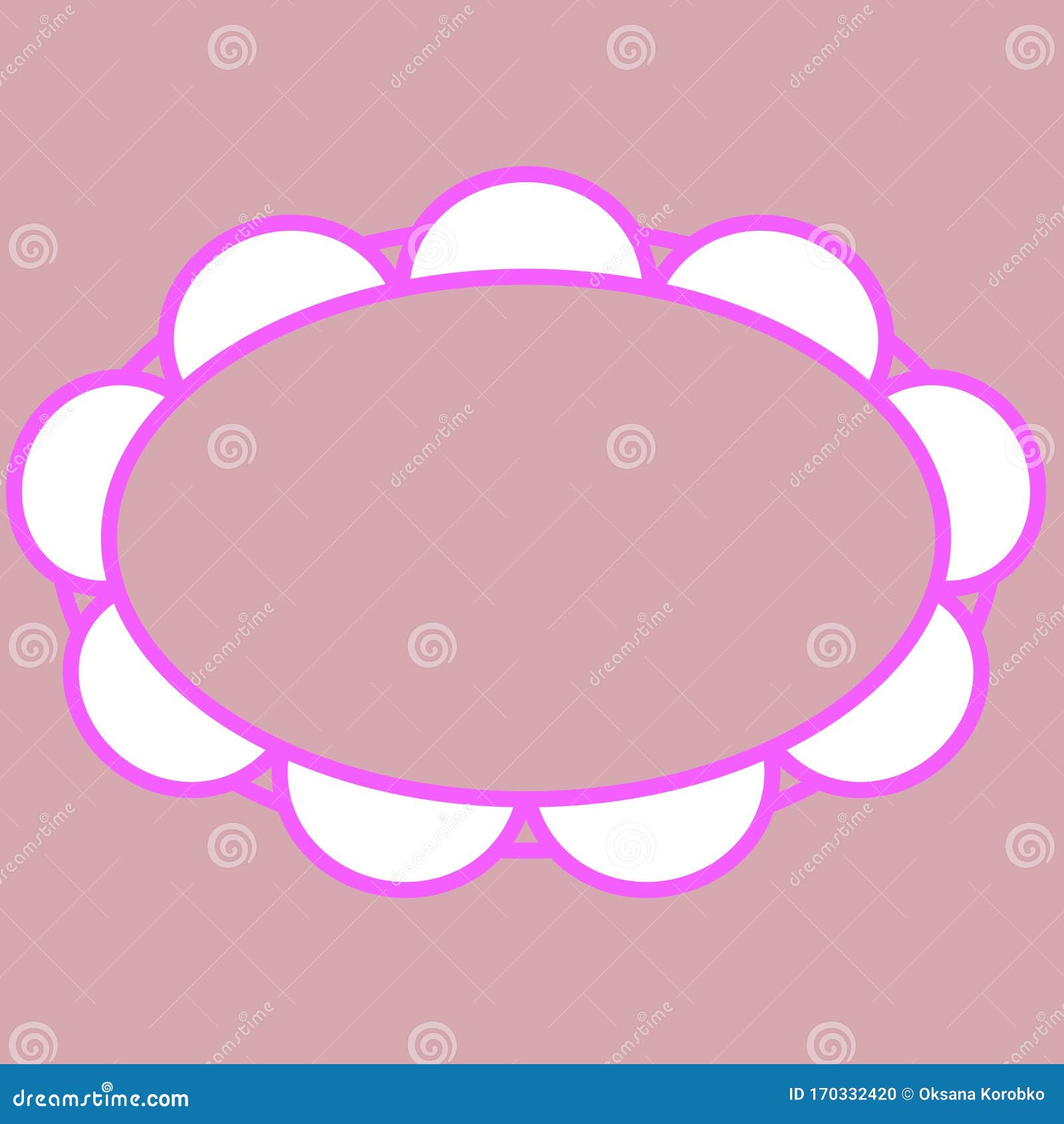 Pink Oval Frame Png