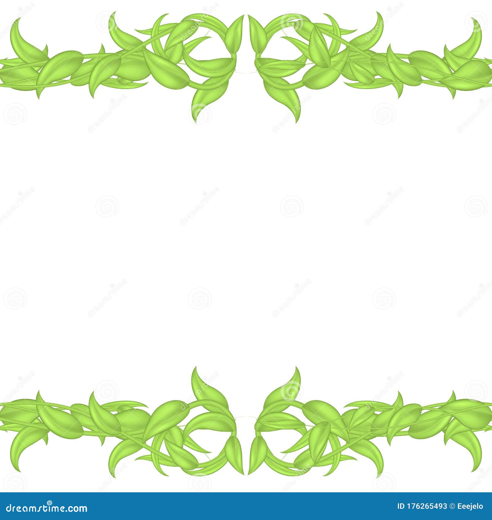 Green Vine Leaf Frame Borders 2 Royalty-Free Cartoon | CartoonDealer ...