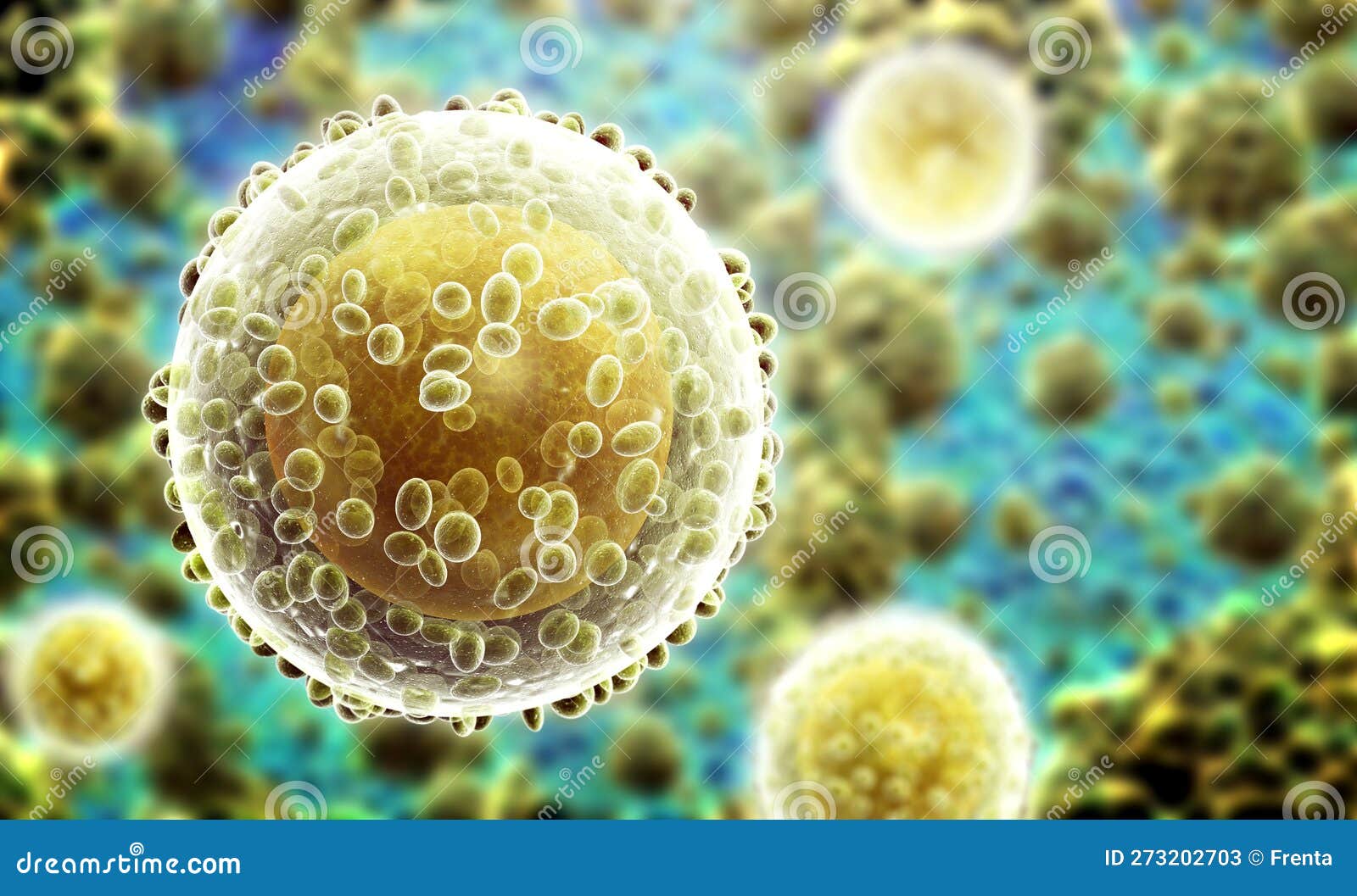 Horizontal or Vertical Banner with Pathogenic Bacterias and Viruses ...