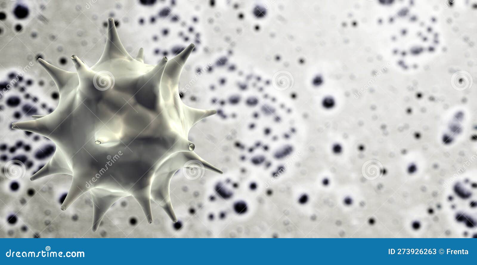 Horizontal or Vertical Banner with Pathogenic Bacterias and Viruses ...