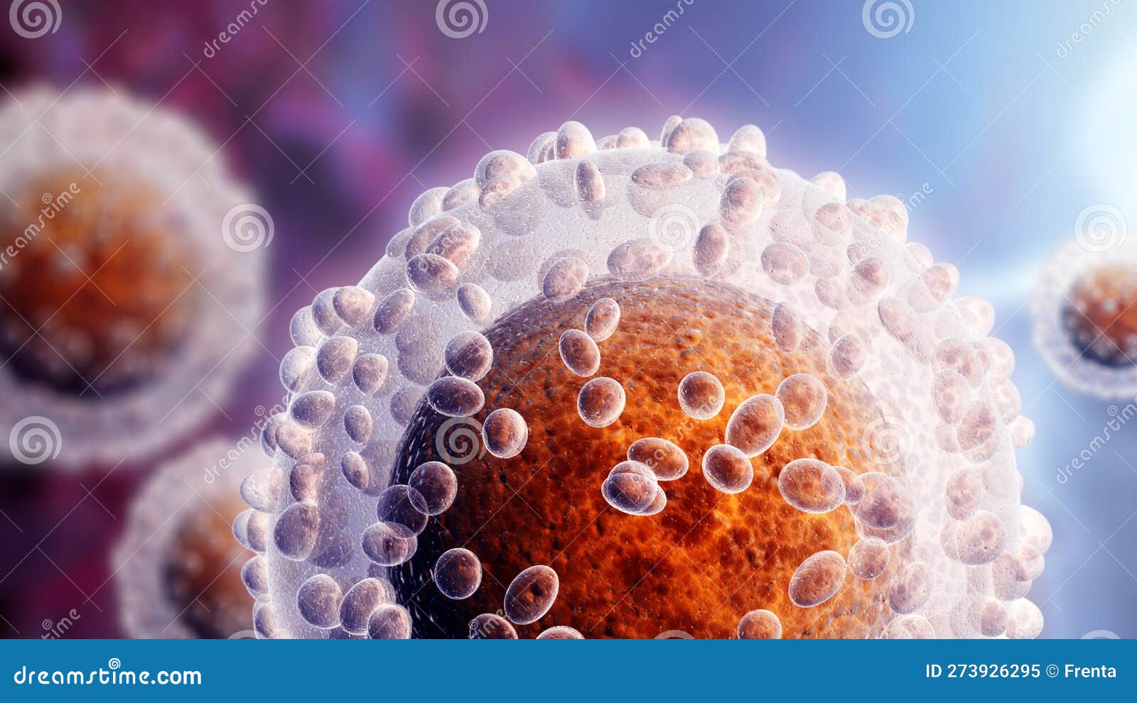 Horizontal or Vertical Banner with Pathogenic Bacterias and Viruses ...