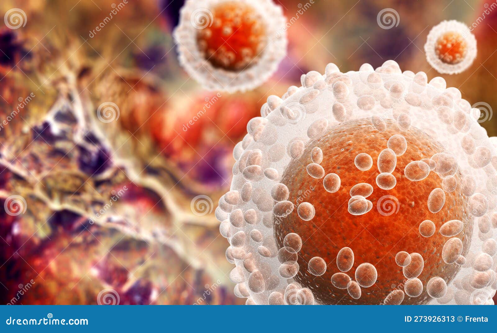 Horizontal or Vertical Banner with Pathogenic Bacterias and Viruses ...