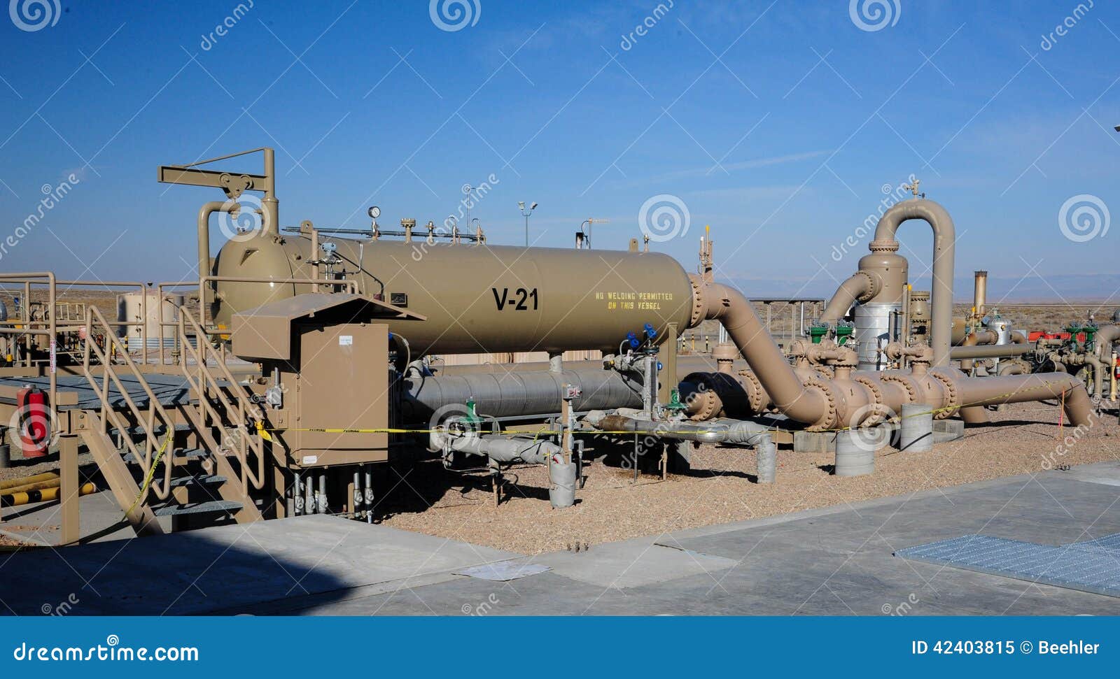 Horizontal Vessel stock image. Image of pipe, large, three - 42403815