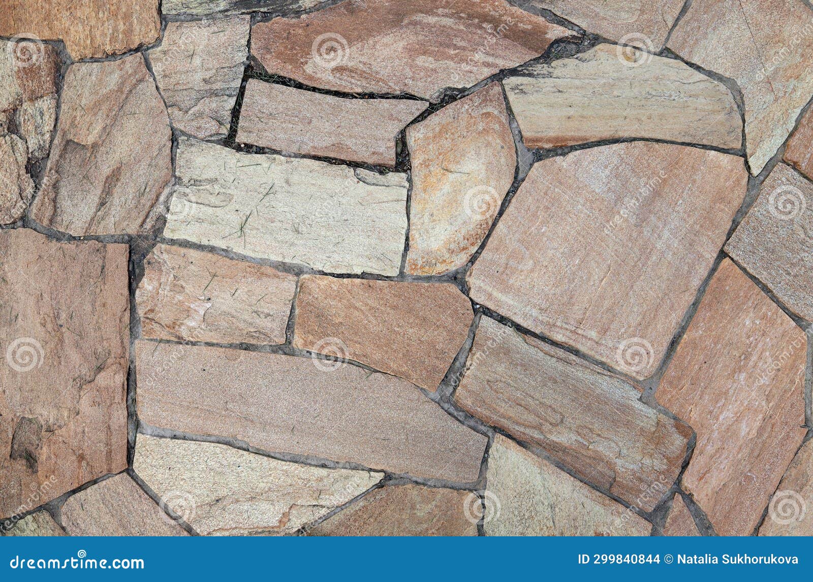 Horizontal View of the Architecture of the Stone Pavement of the Park ...