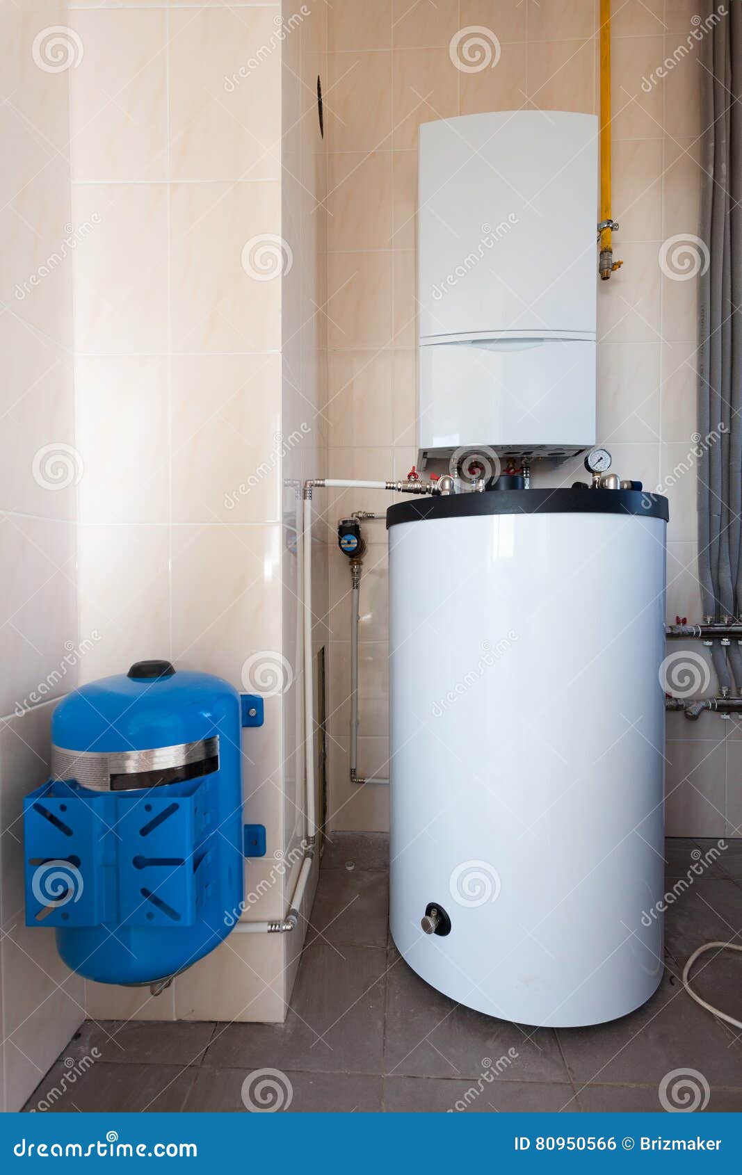 Horizontal View of Boiler-house in the Building. Stock Photo - Image of ...