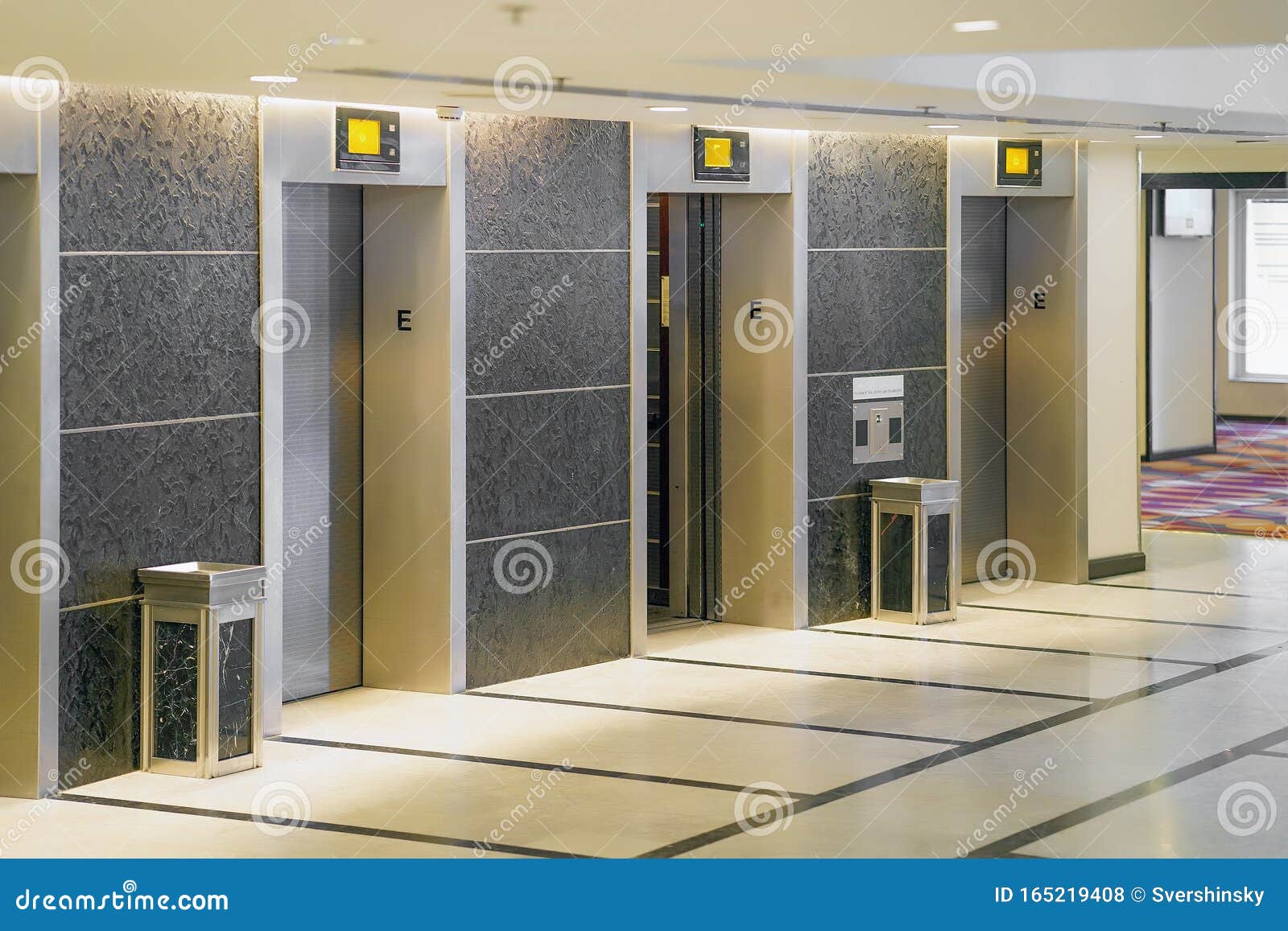 Horizontal View of Elevator in Business Centre Ð¾r in Hotel Stock Photo ...