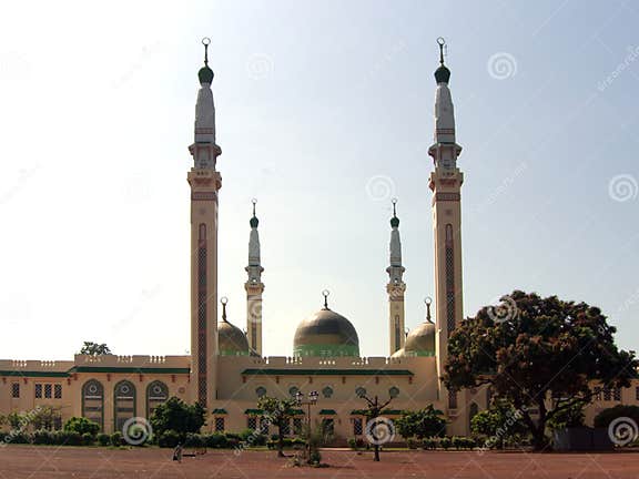 Horizontal View of the Grand Mosque in Conakry Stock Photo - Image of ...