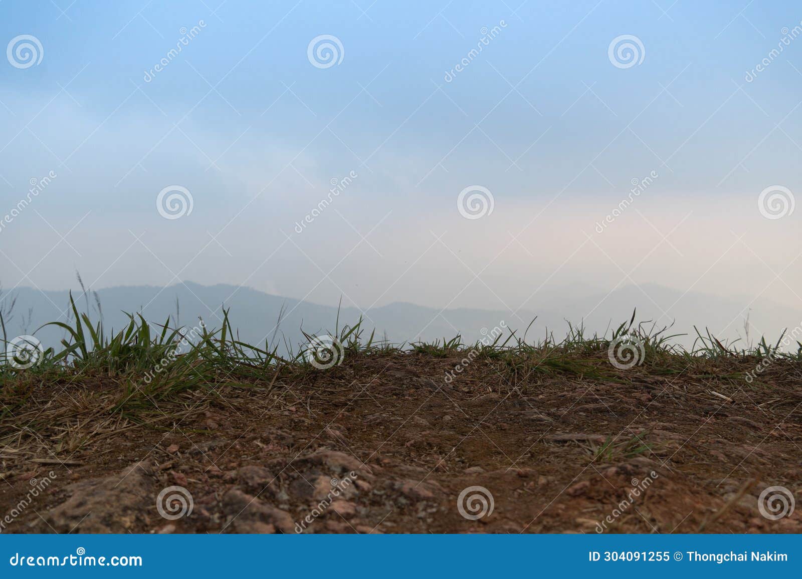 Horizontal View of Ground on the Edge of the Mountain Cliff. Stock ...