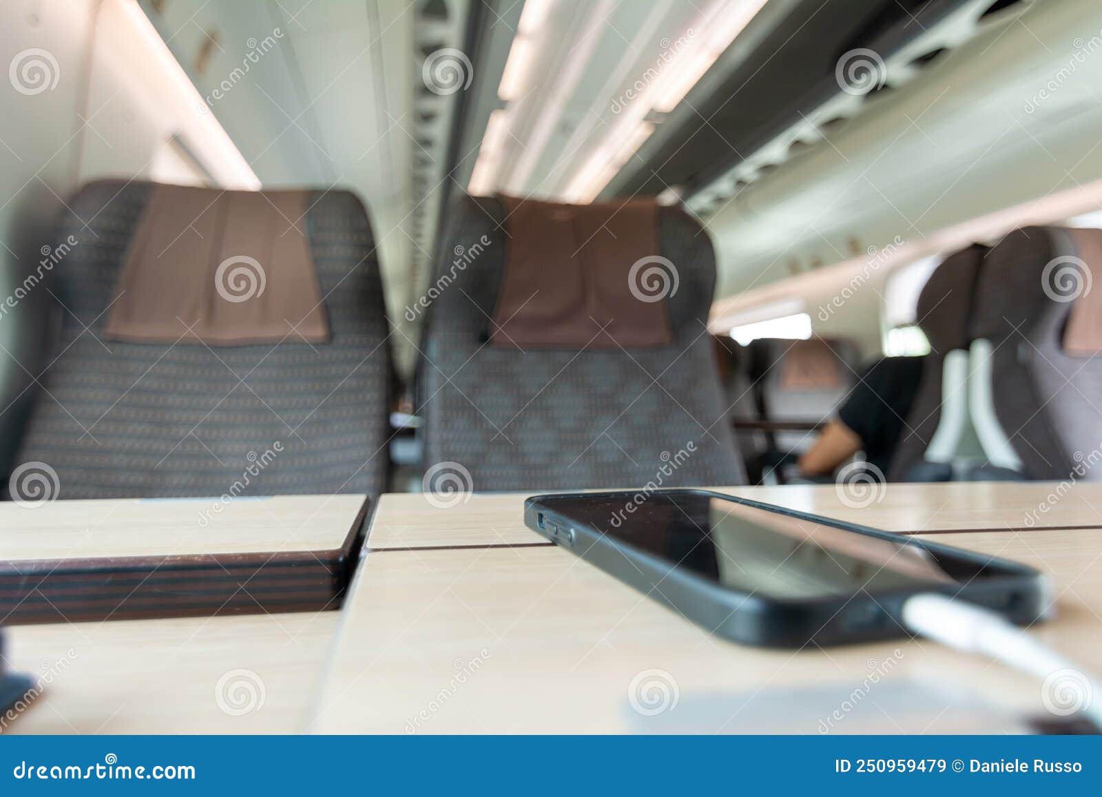 Horizontal View of Internal Side of a Train Stock Image - Image of ...