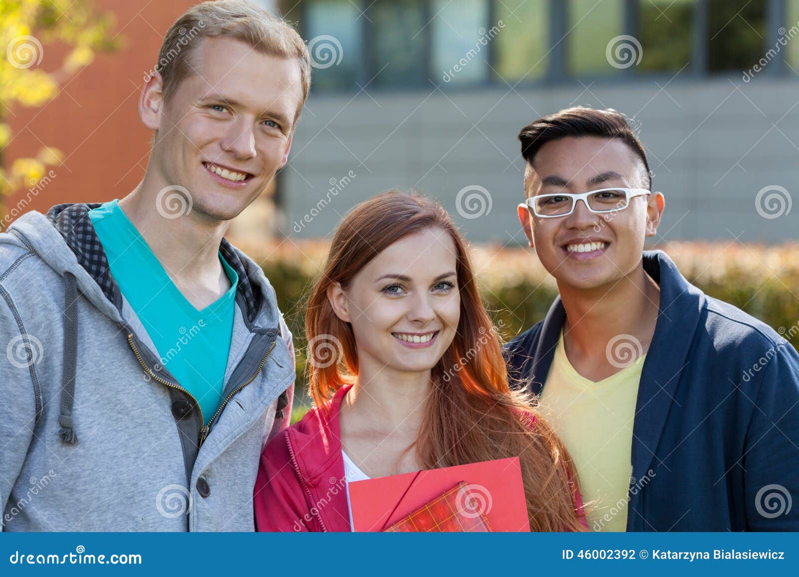 Horizontal View of Smiling Youth Stock Photo - Image of blonde, college ...