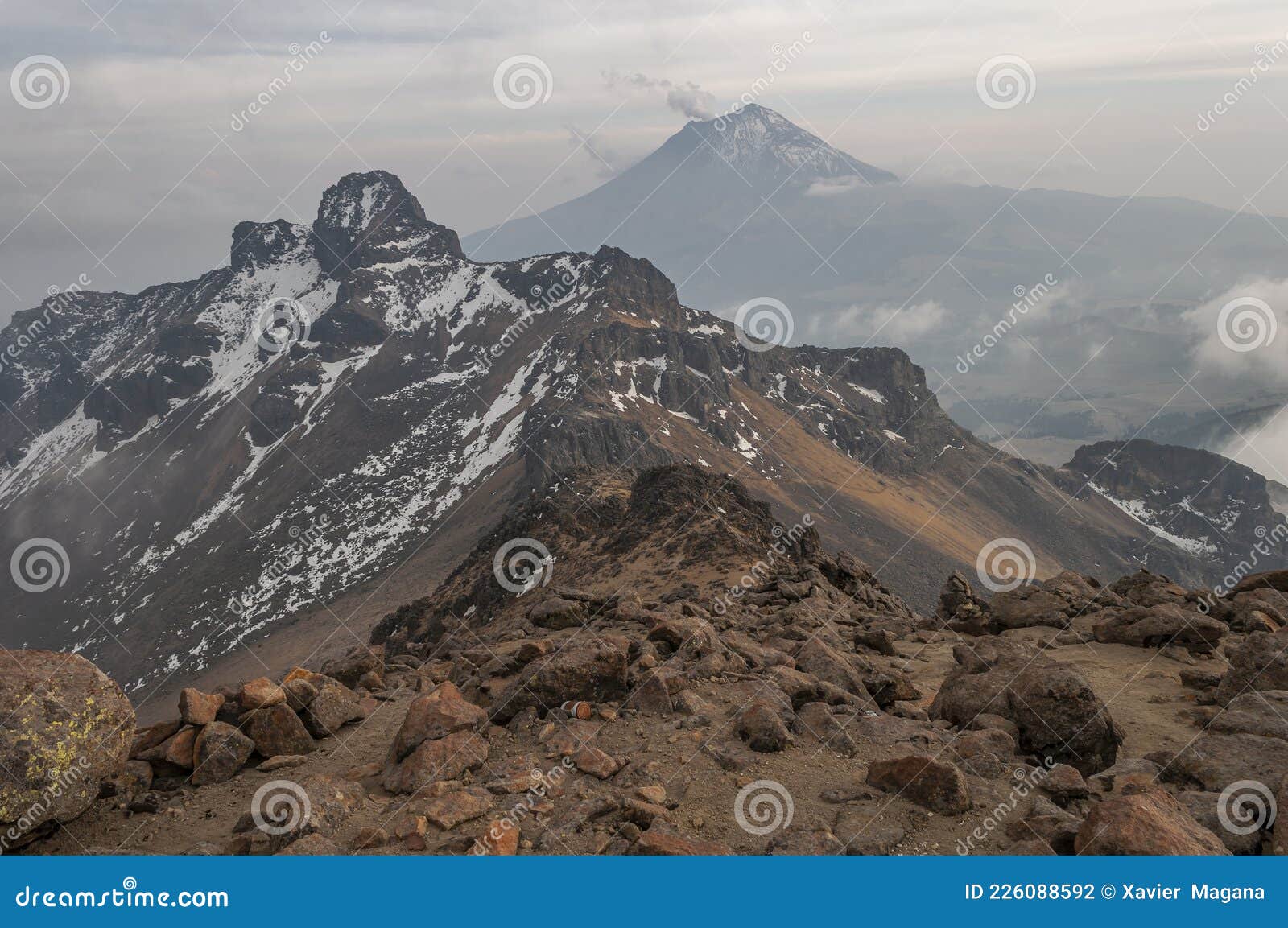 Horizontal View of the Top of a Mountain Stock Photo - Image of nature ...