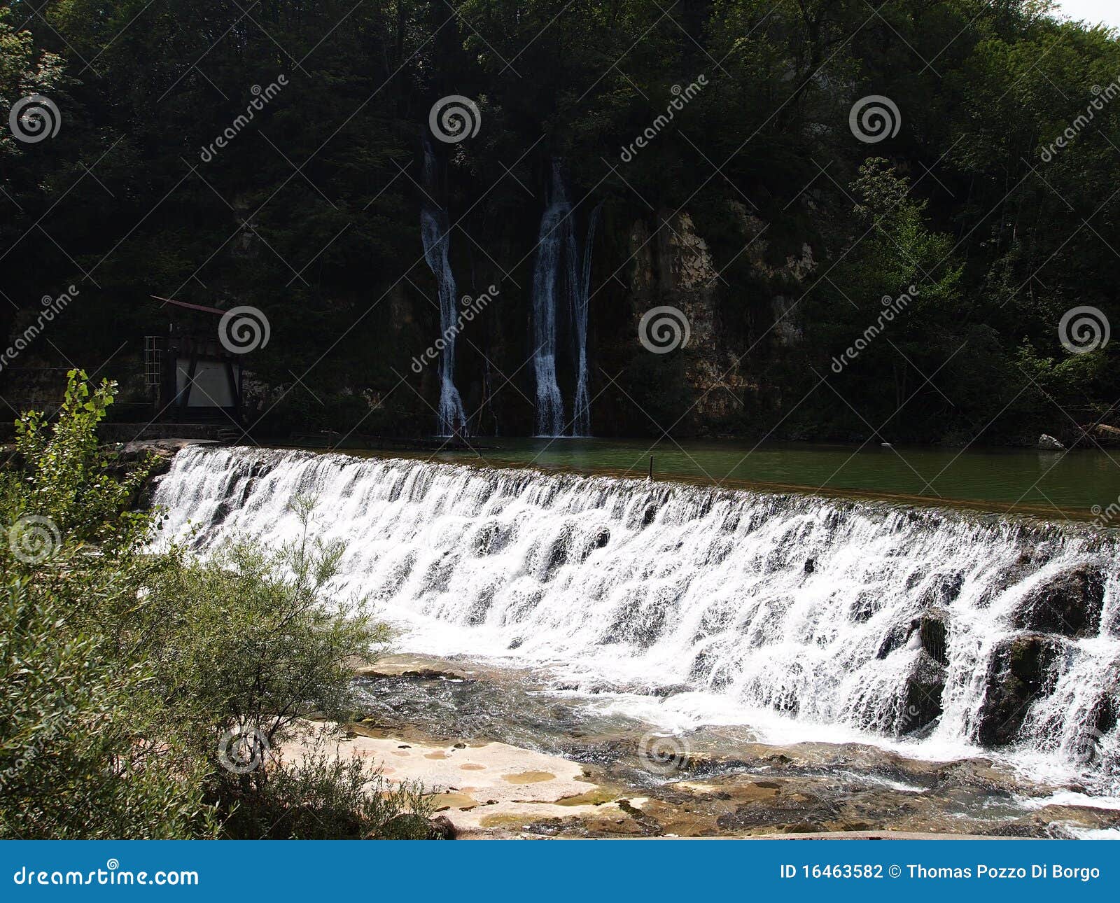Horizontal View of Waterfalls Stock Photo - Image of falls, france ...