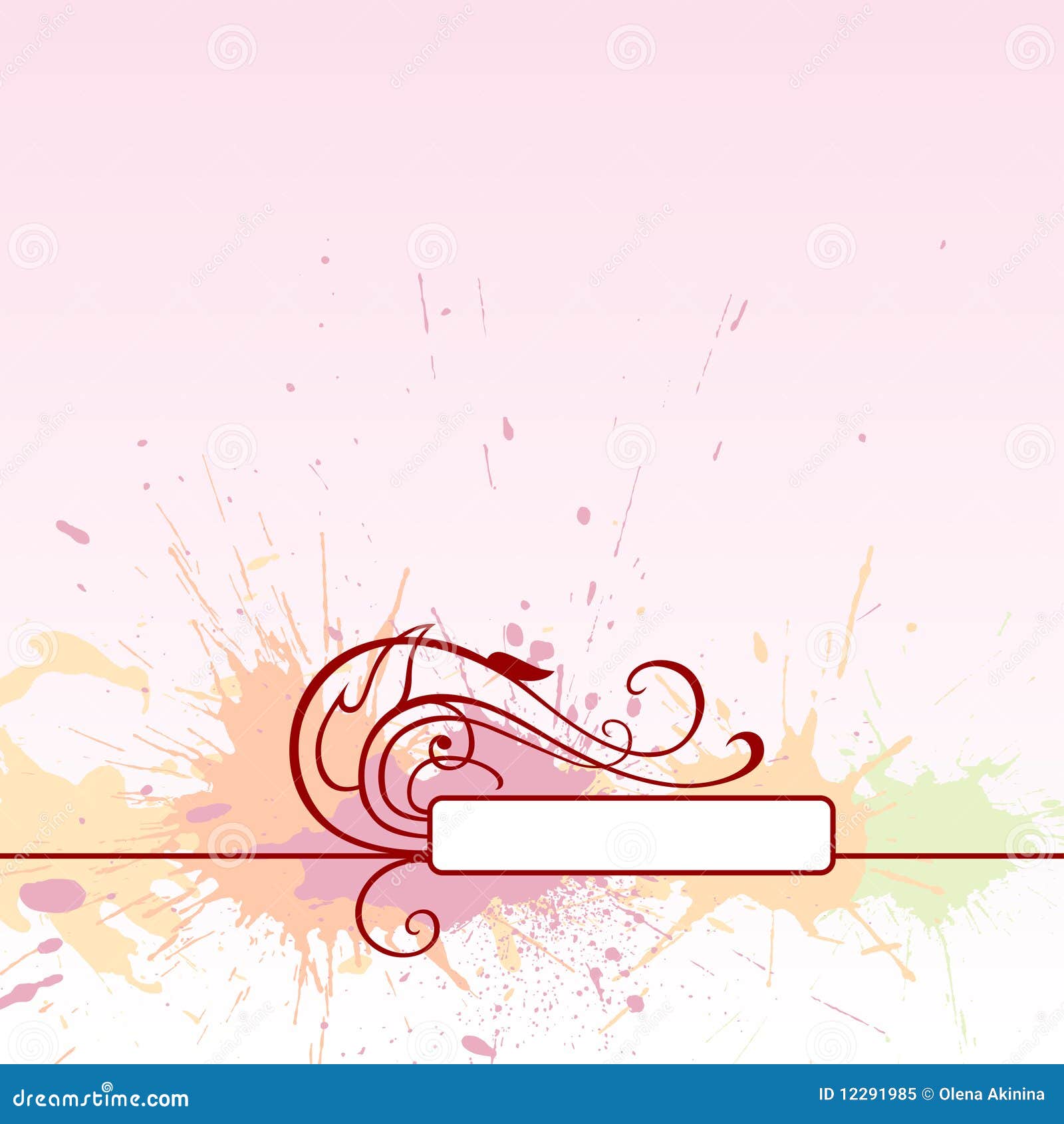 Horizontal vignette stock vector. Illustration of brush - 12291985