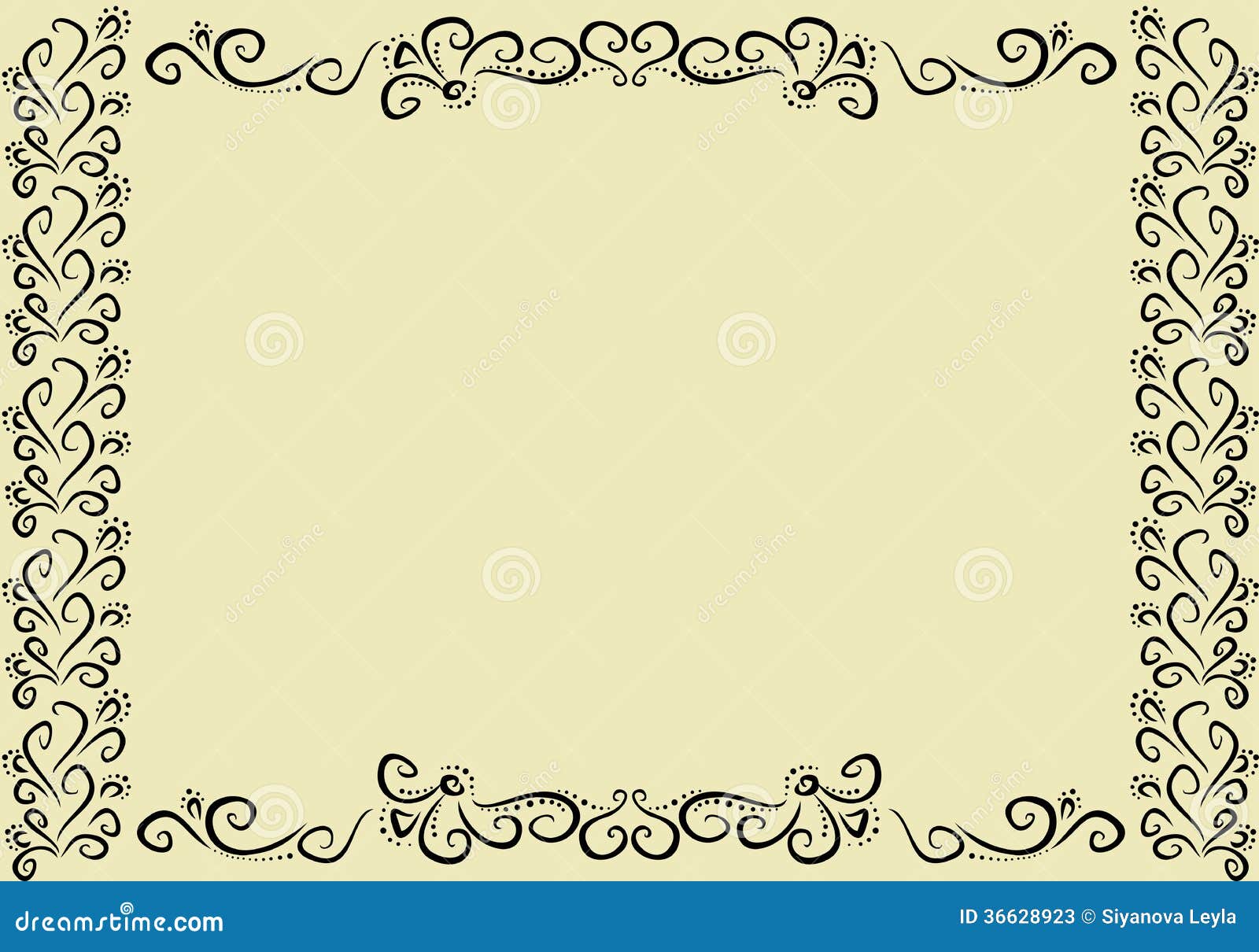 Horizontal vintage frame stock vector. Illustration of fashion - 36628923