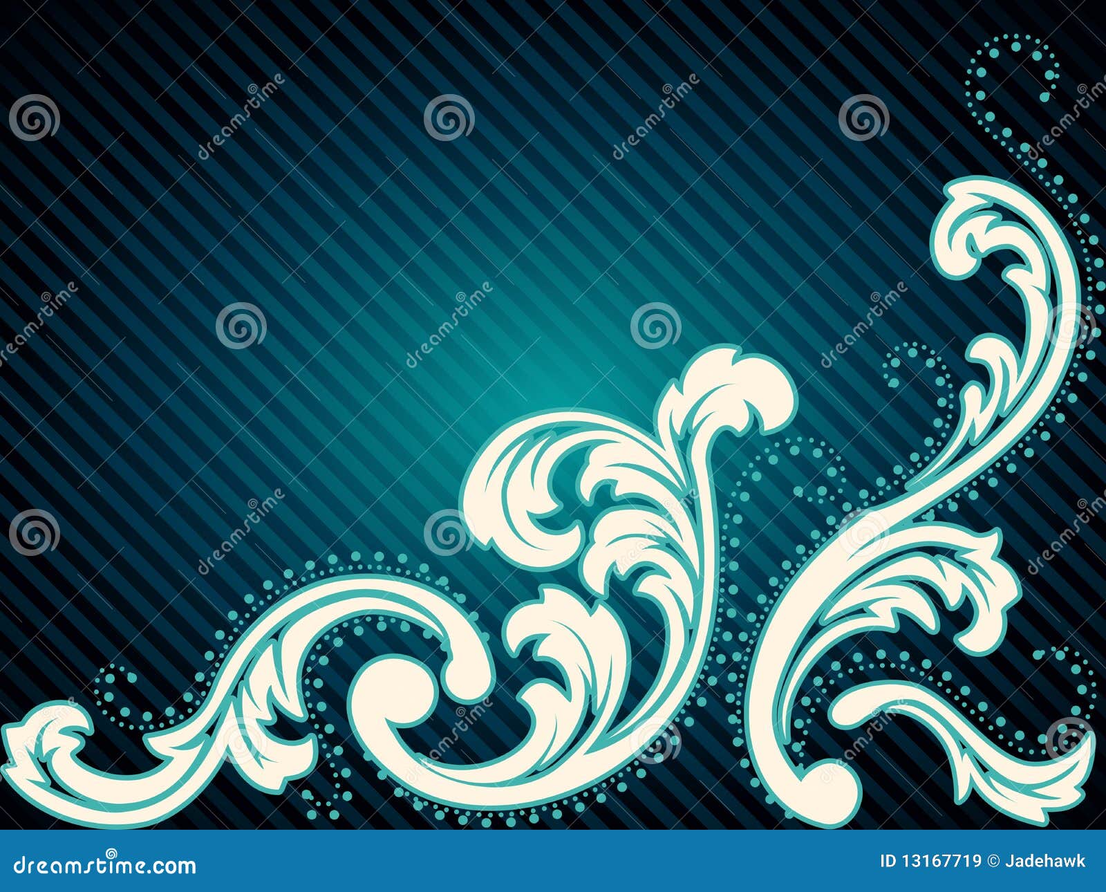 Horizontal Vintage Rococo Background Stock Vector - Illustration of ...