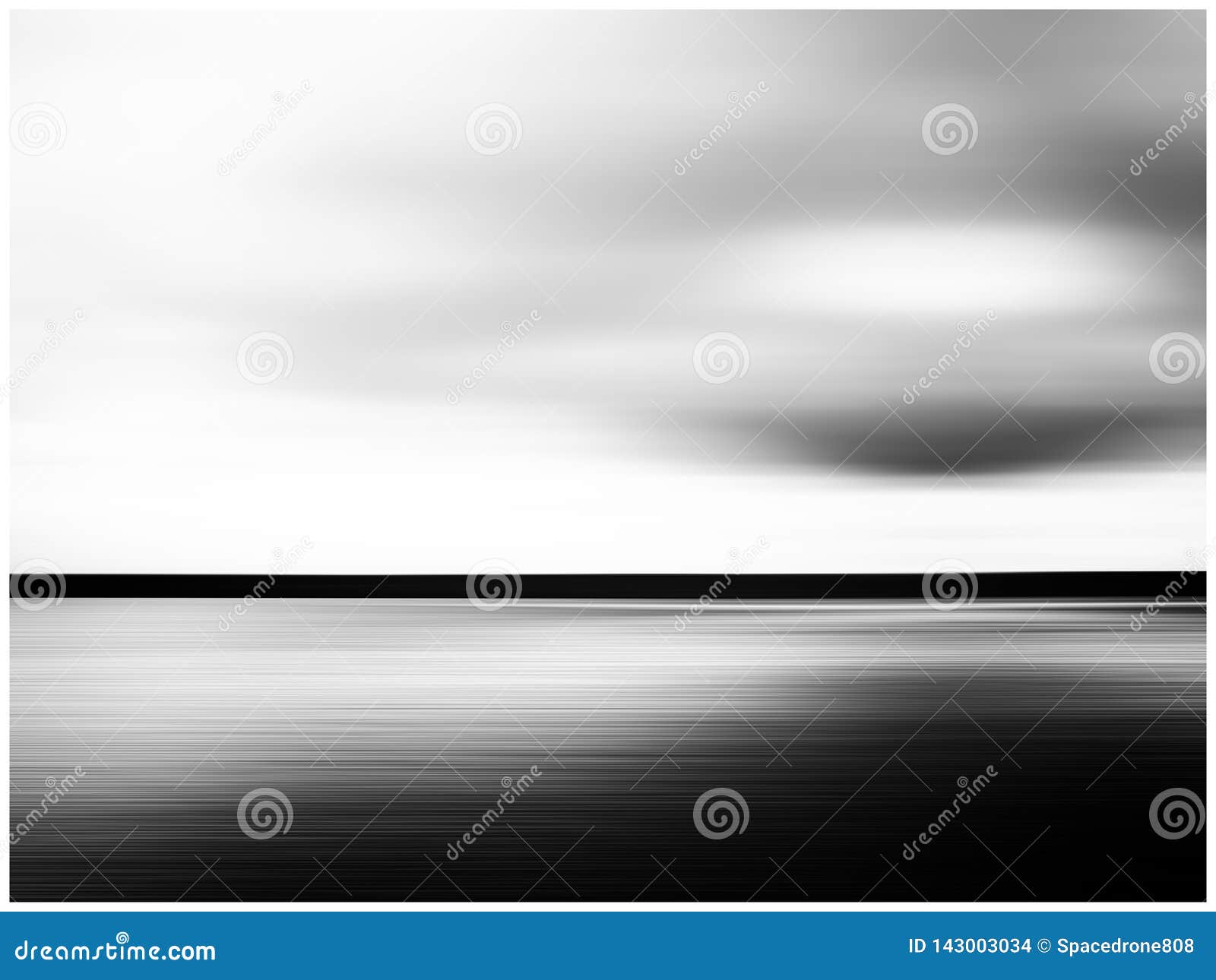 Horizontal Vivid Black and White Minimal Landscape Abstraction B Stock ...