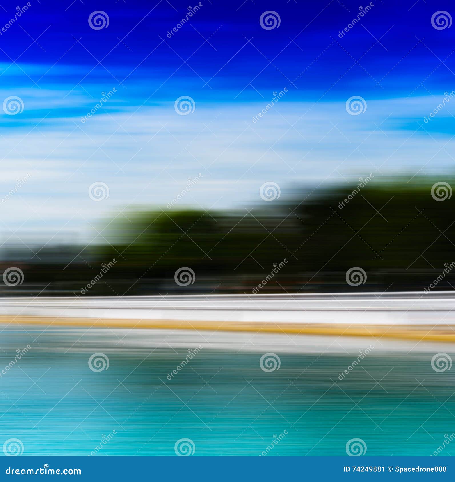 Horizontal Vivid Ocean Beach Landscape Motion Blur Background Ba Stock ...