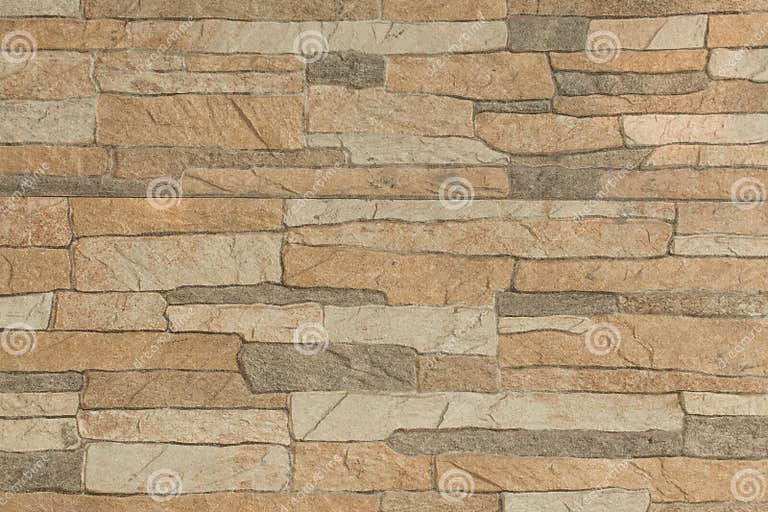 Horizontal Wall Texture Stone Brown Sand Color Tile Abstract Pattern ...