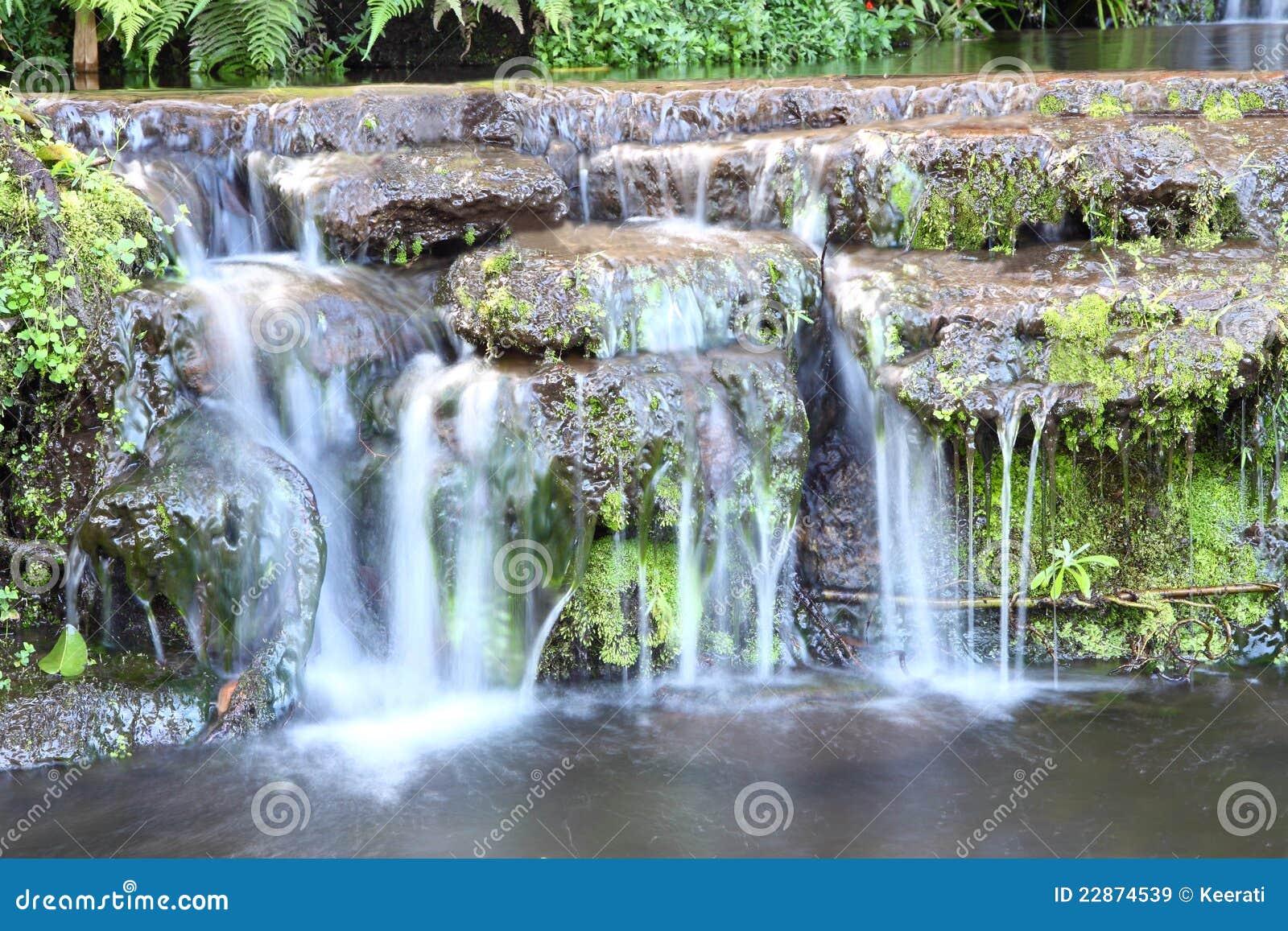 Horizontal water fall stock image. Image of green, fresh - 22874539