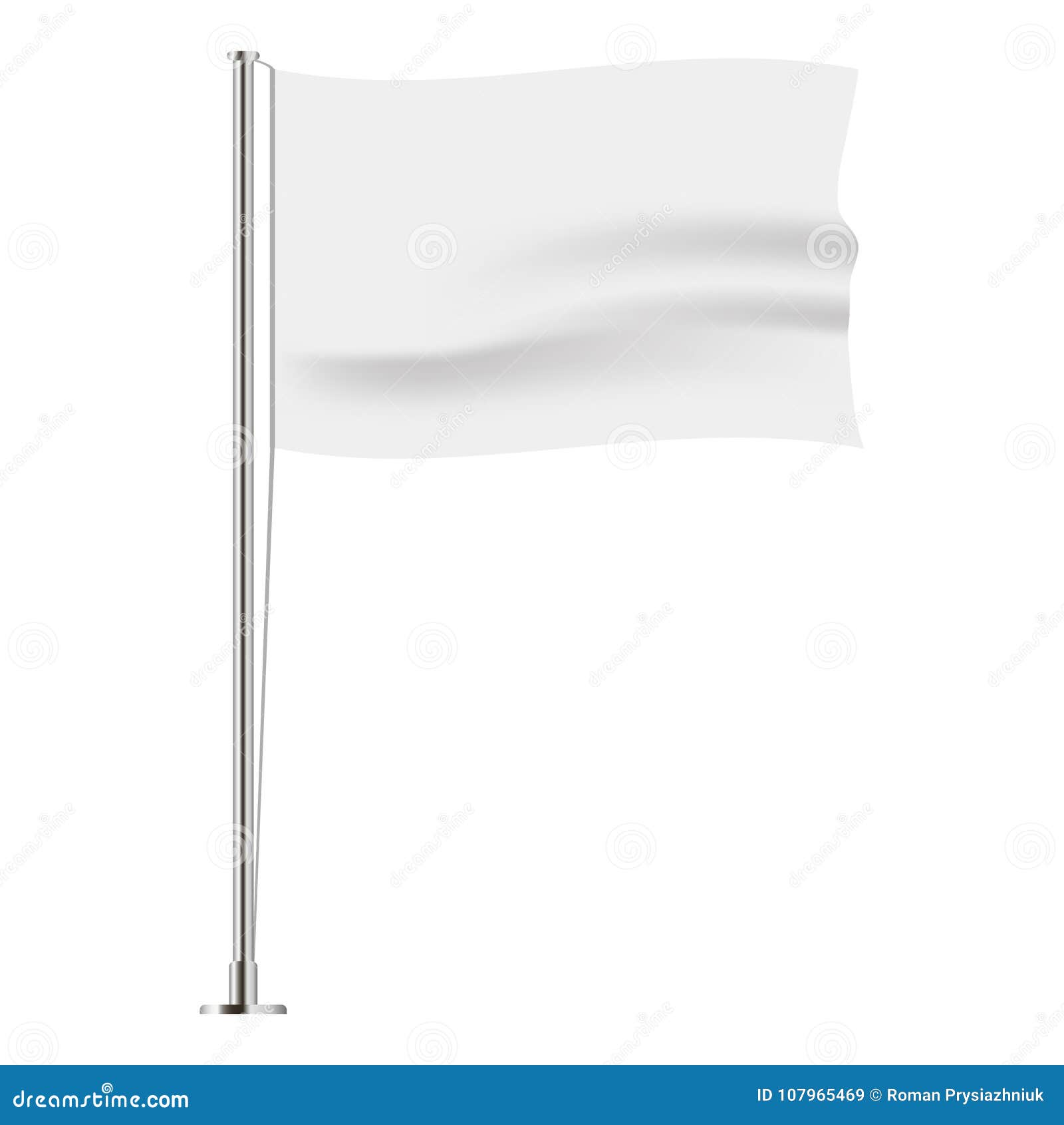 Horizontal Wavy Flag. Realistic Mockup. Vector. Stock Vector ...