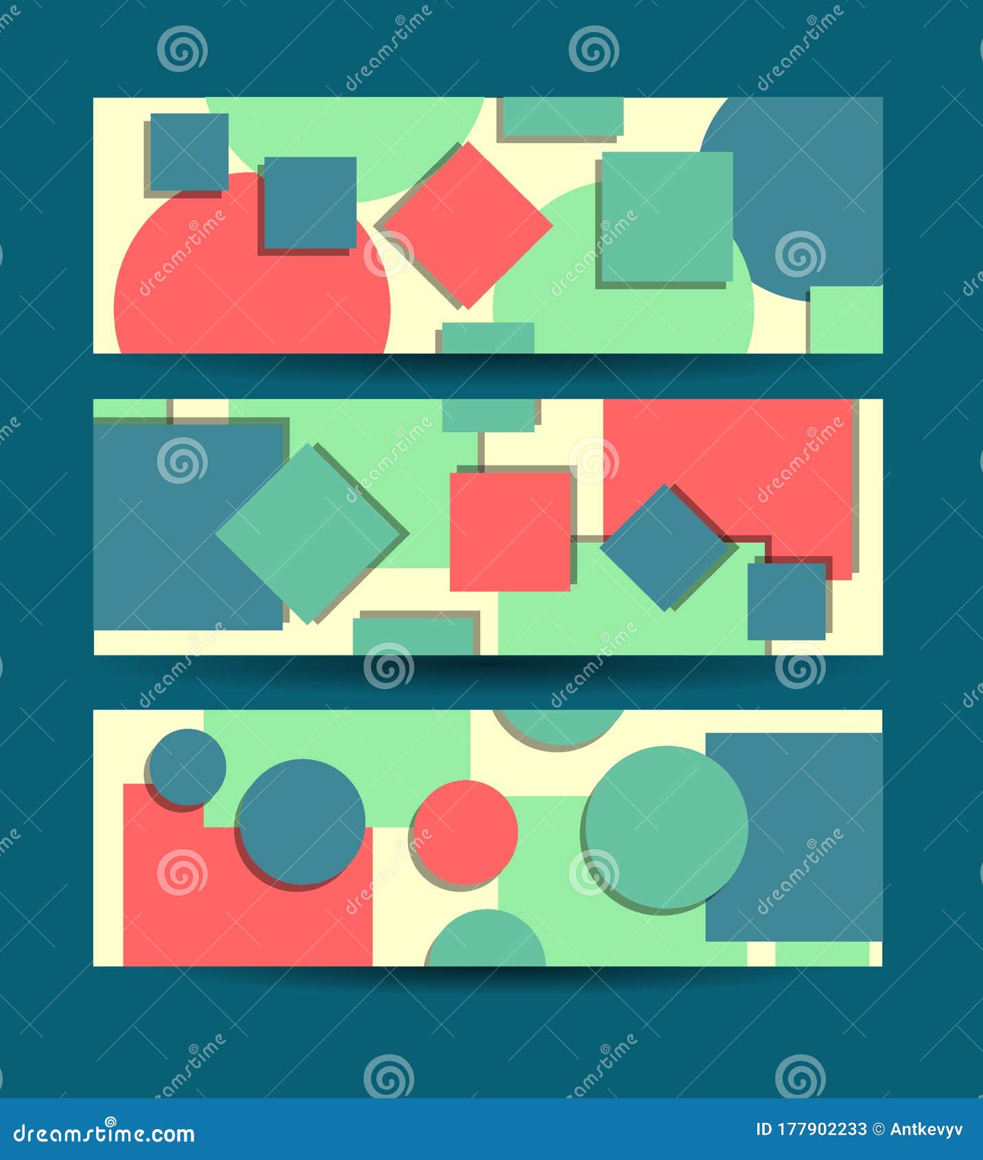 Horizontal Wide Format Background Set Stock Vector - Illustration of ...