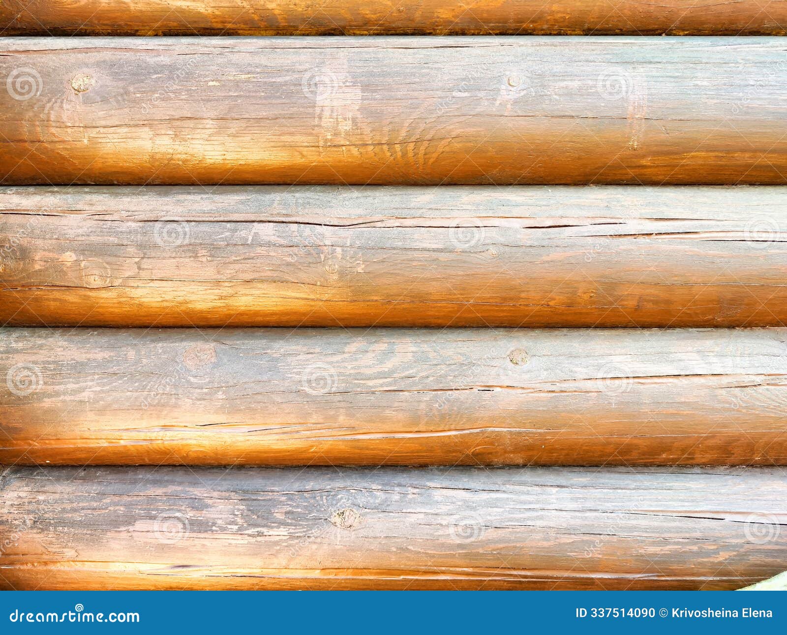 Horizontal Wooden Logs Display Natural Grain Patterns and Warm Tones in ...