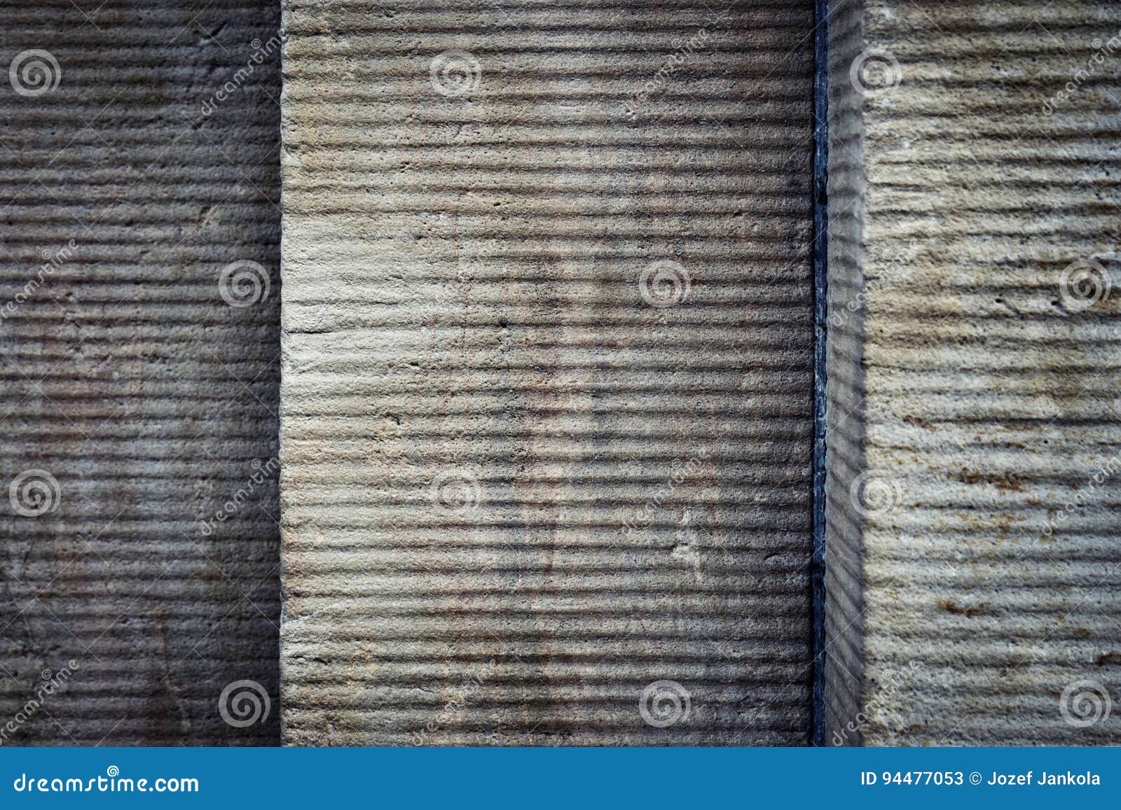 Horizontally Grooved Concrete Wall Stock Image - Image of element ...