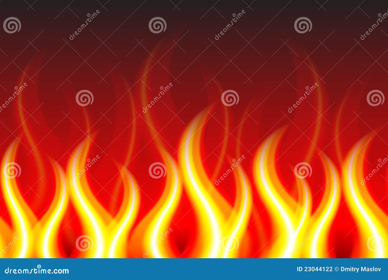 Horizontally Seamless Fire Pattern Stock Vector - Illustration of blaze ...