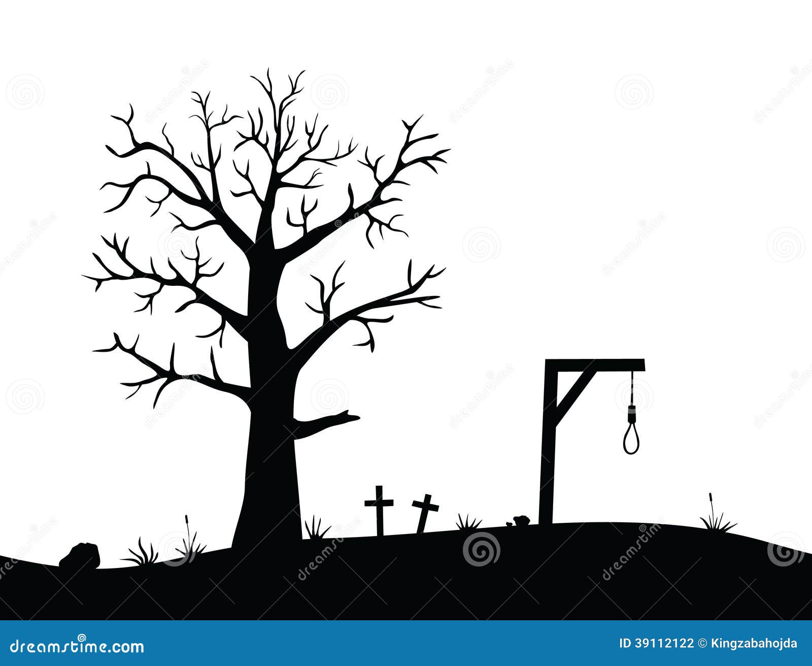 Horizonte con la horca ilustración del vector. Ilustración de horca ...