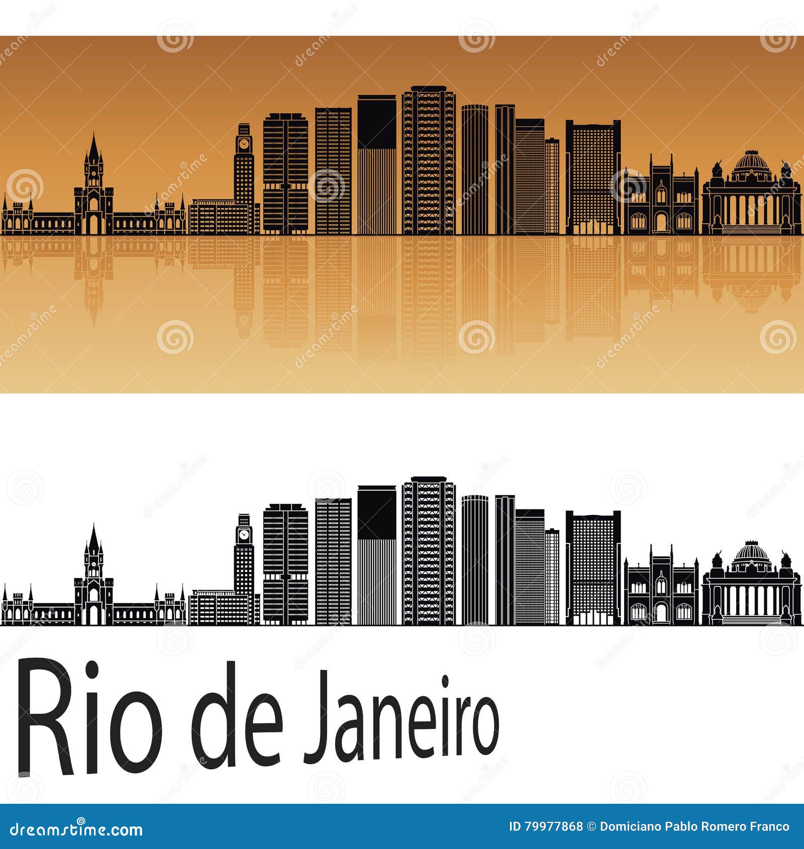Horizonte De Río De Janerio V2 Ilustración del Vector - Ilustración de ...