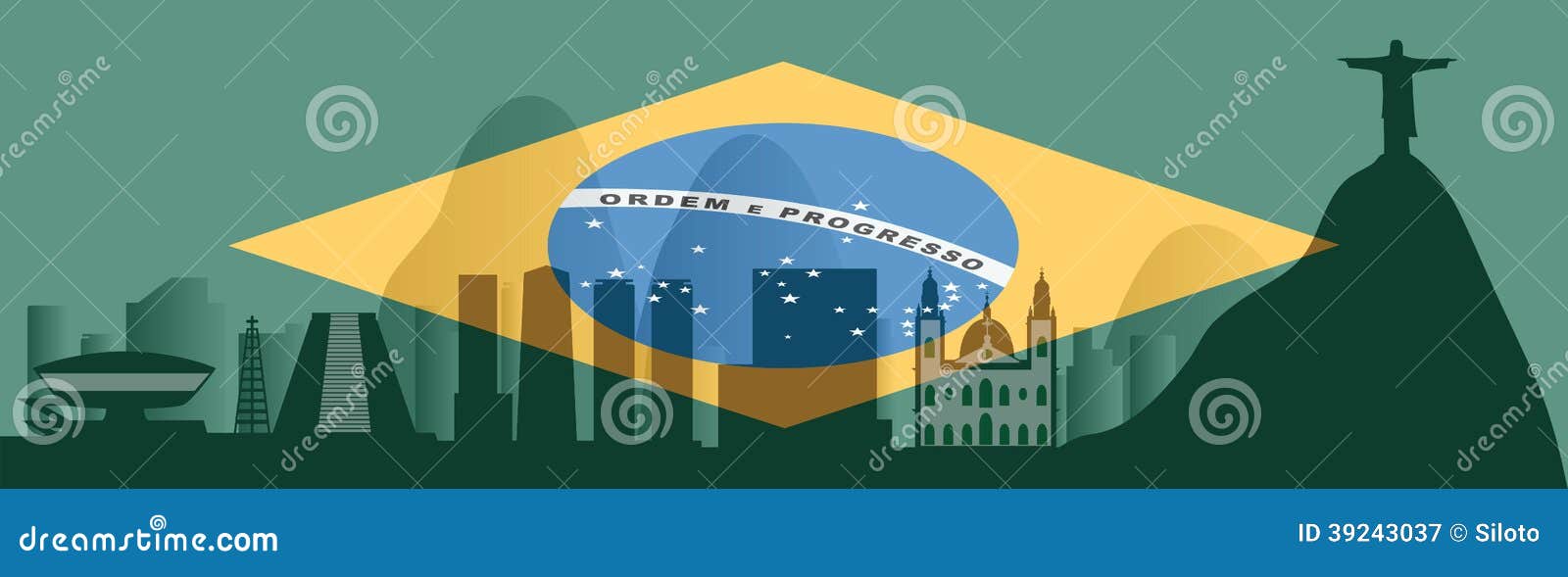 Horizonte De Rio De Janeiro Del Vector Fotografía editorial ...