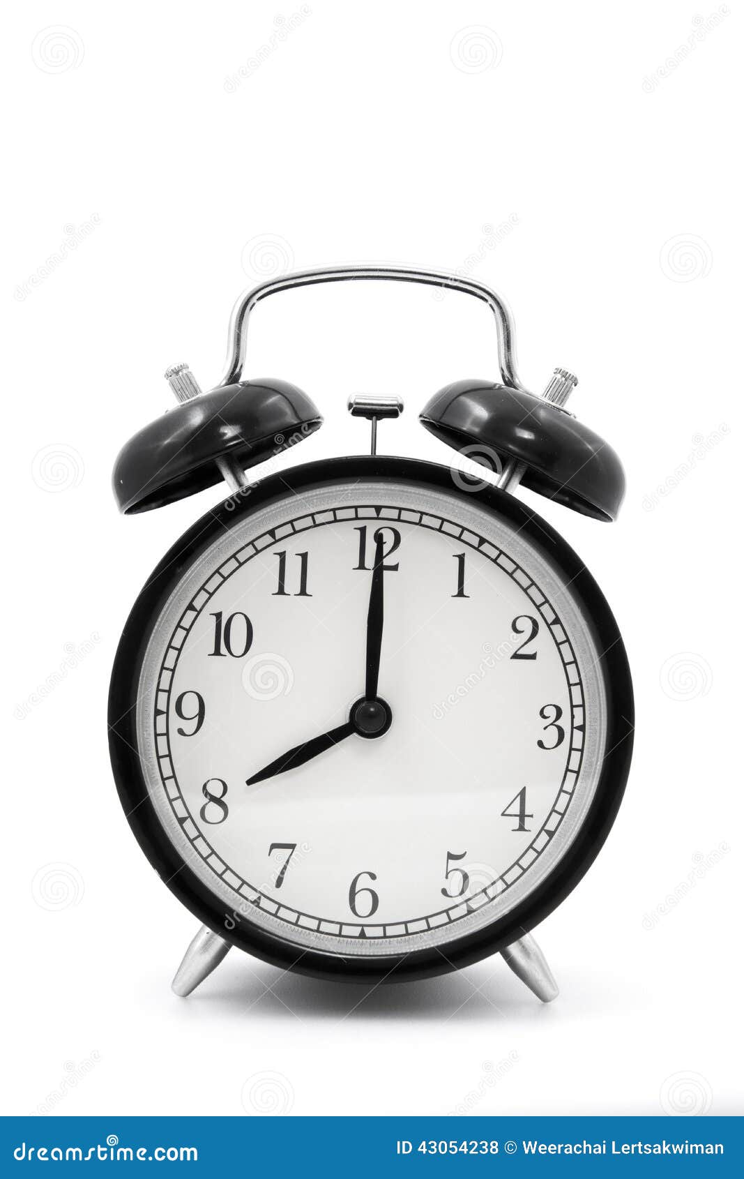 Horloge (8 heures) photo stock. Image du sensible, fond - 43054238