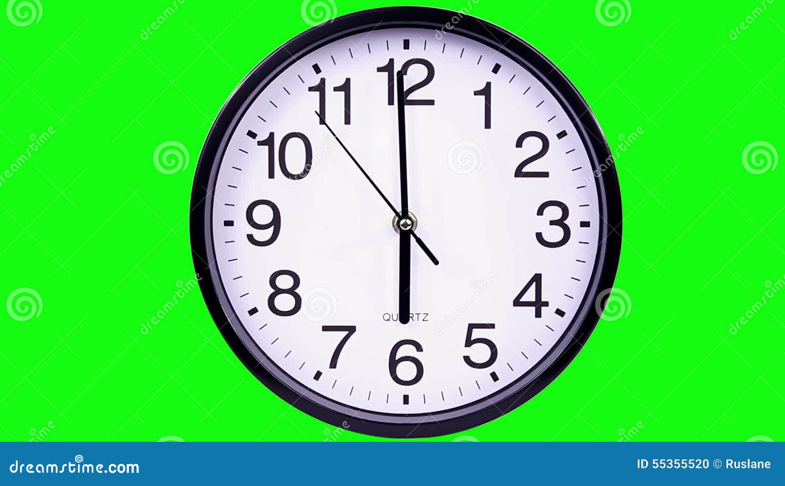 Horloge Un 18h00 De Fond De Vert Métrage – 52 Horloge Un 18h00 De Fond ...