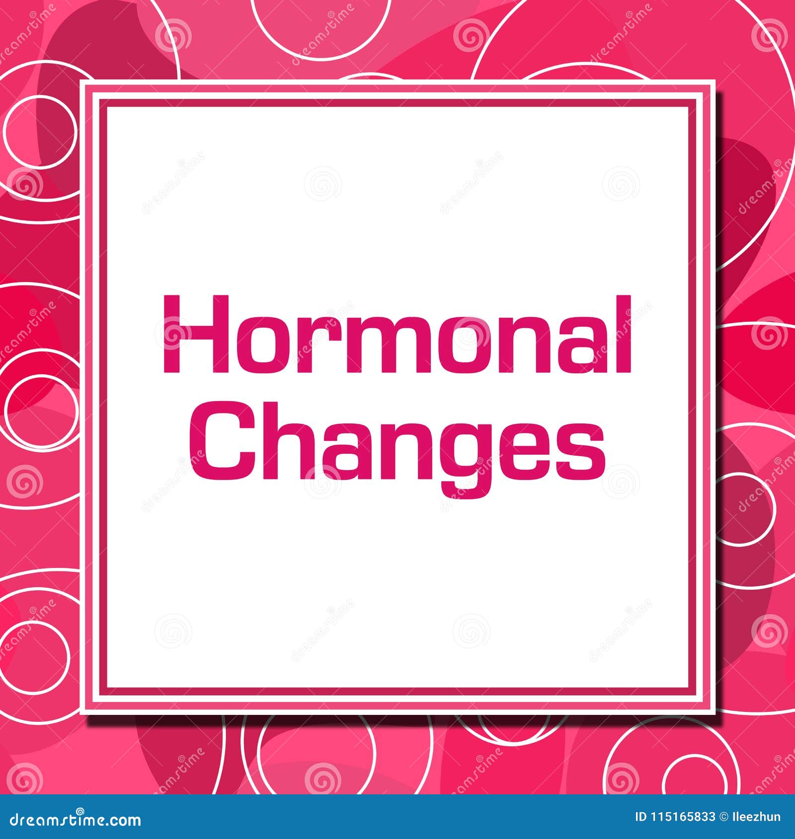 Hormonal Changes Pink Rings Square Stock Illustration - Illustration of ...