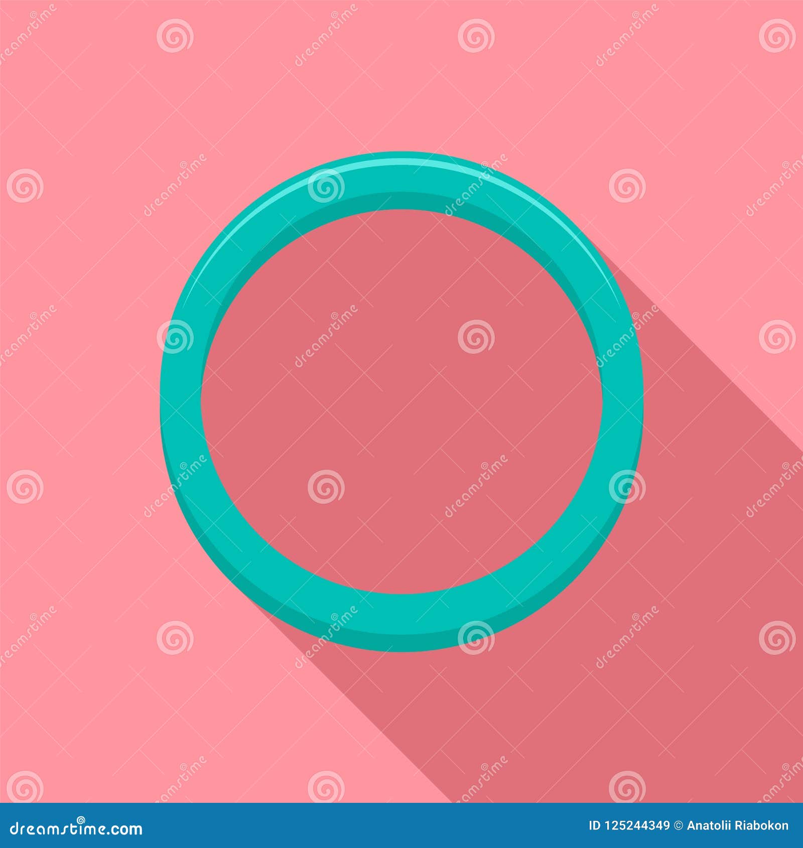Hormonal Ring Icon, Flat Style Stock Vector - Illustration of medical, ovule: 125244349