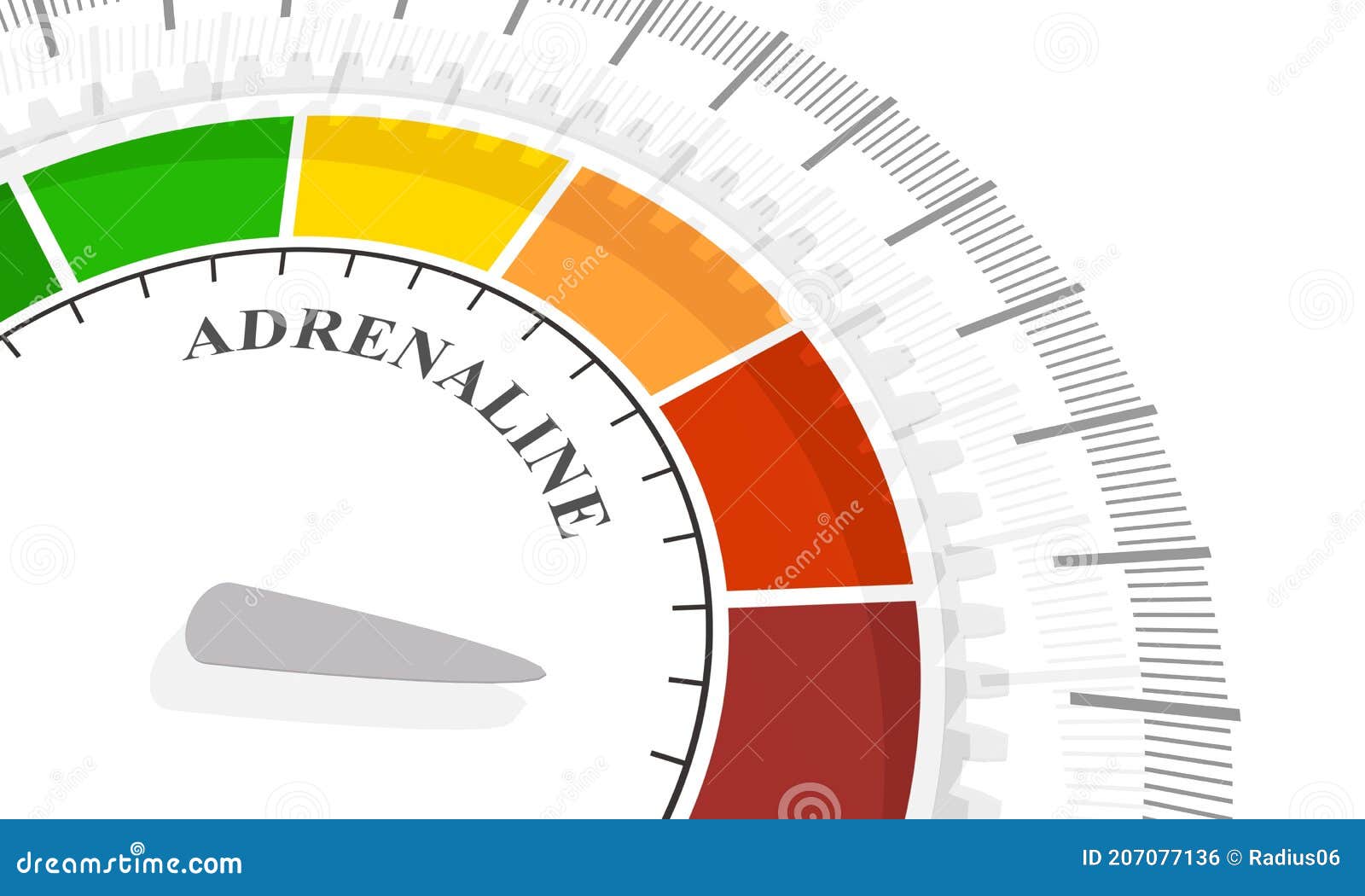 Adrenaline Level Meter Cartoon Vector | CartoonDealer.com #277222567