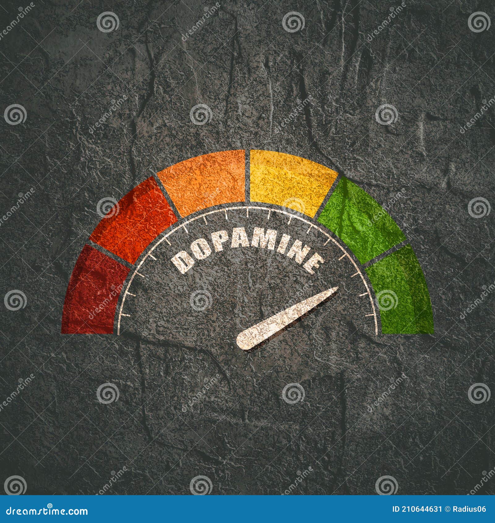 Hormone dopamine level. stock illustration. Illustration of drug ...