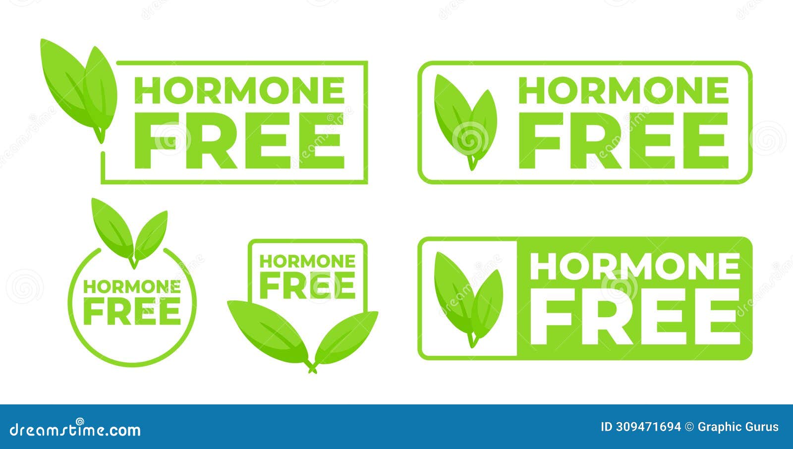 Hormone Free Grunge Rubber Stamp on White Background, Vector ...